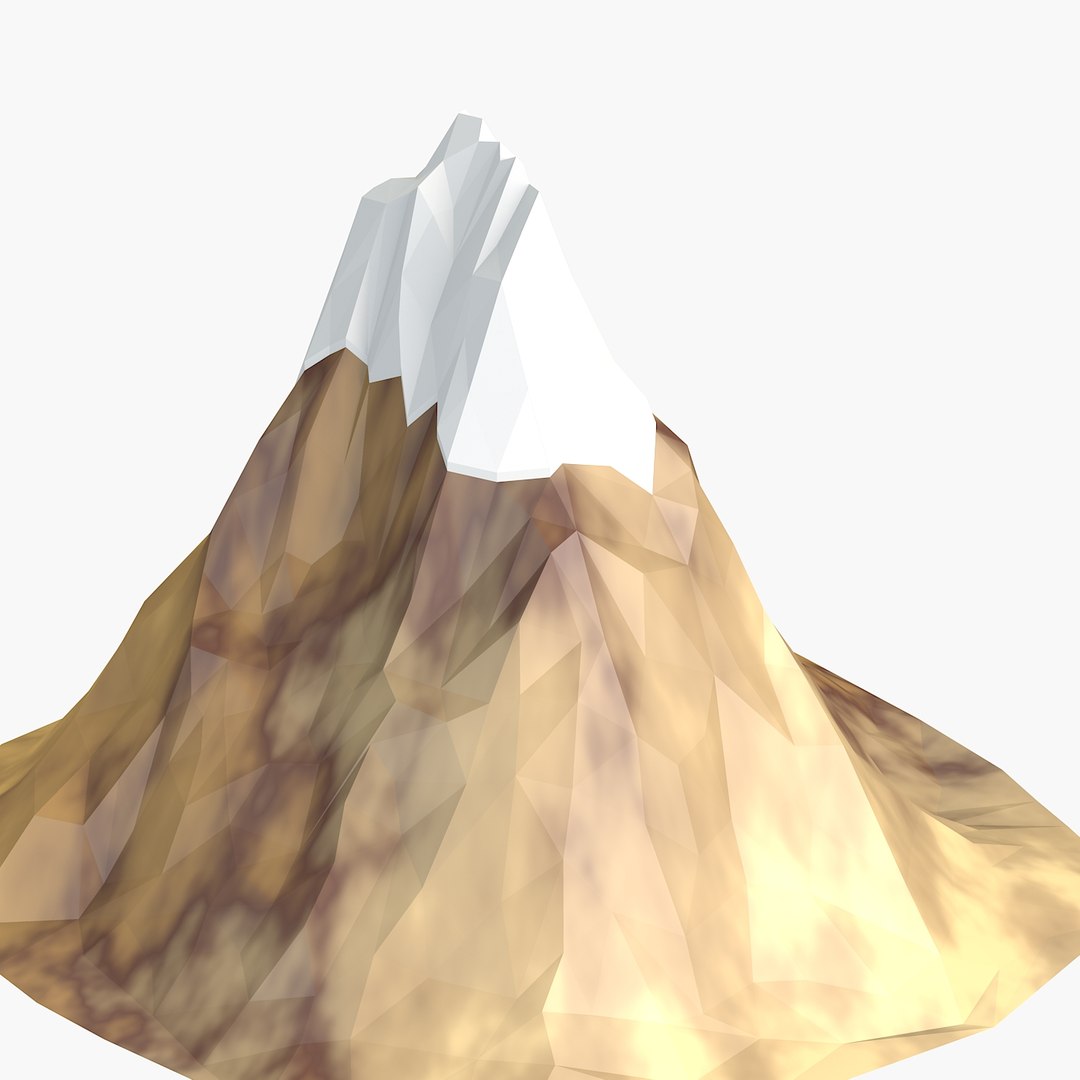 3d Model Of Cartoon Mountain