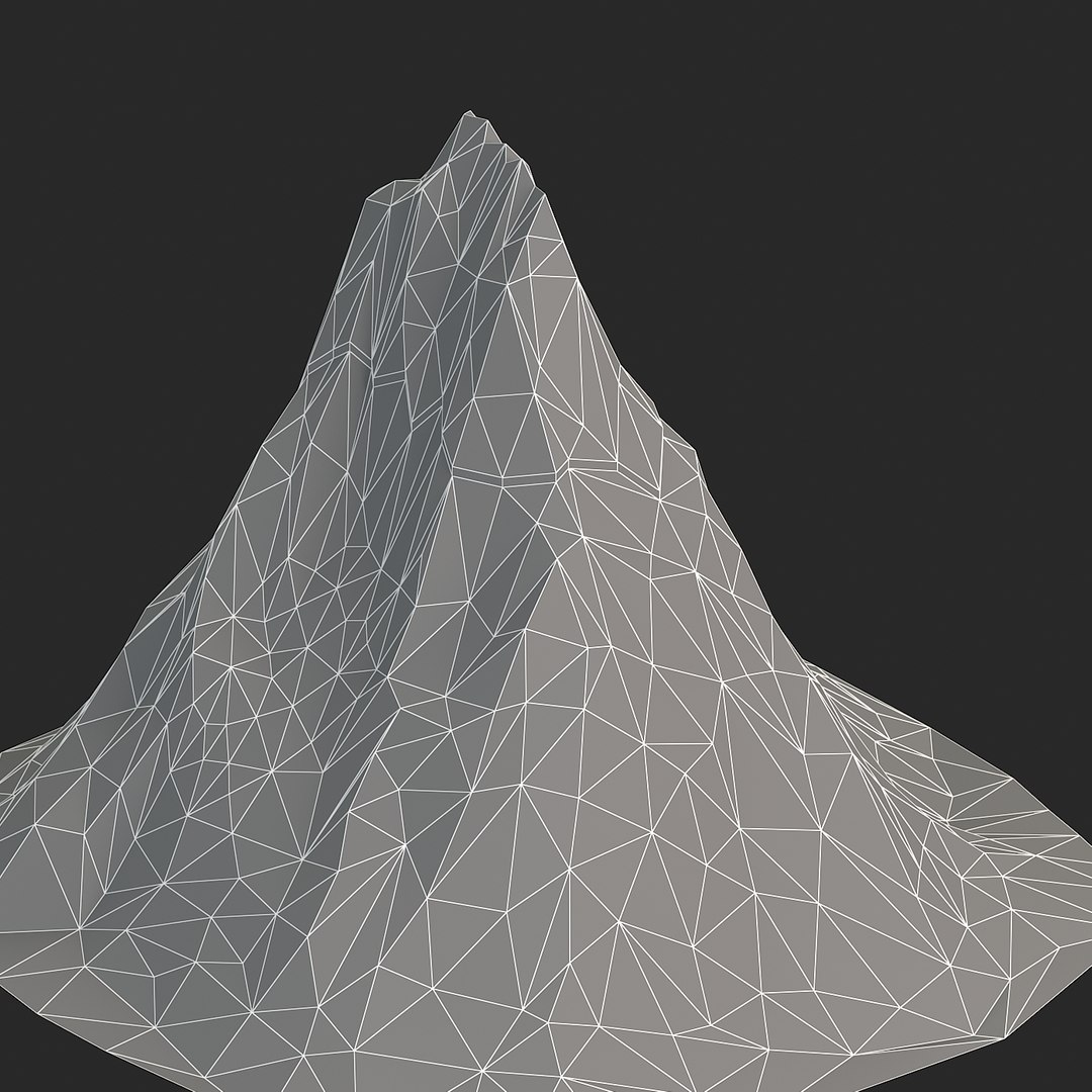 3d model of cartoon mountain