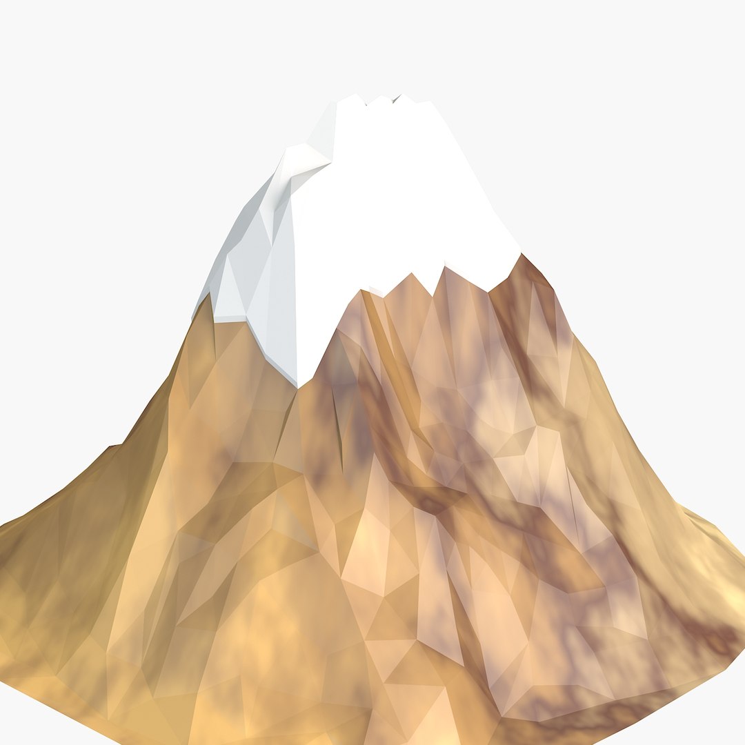 3d model of cartoon mountain