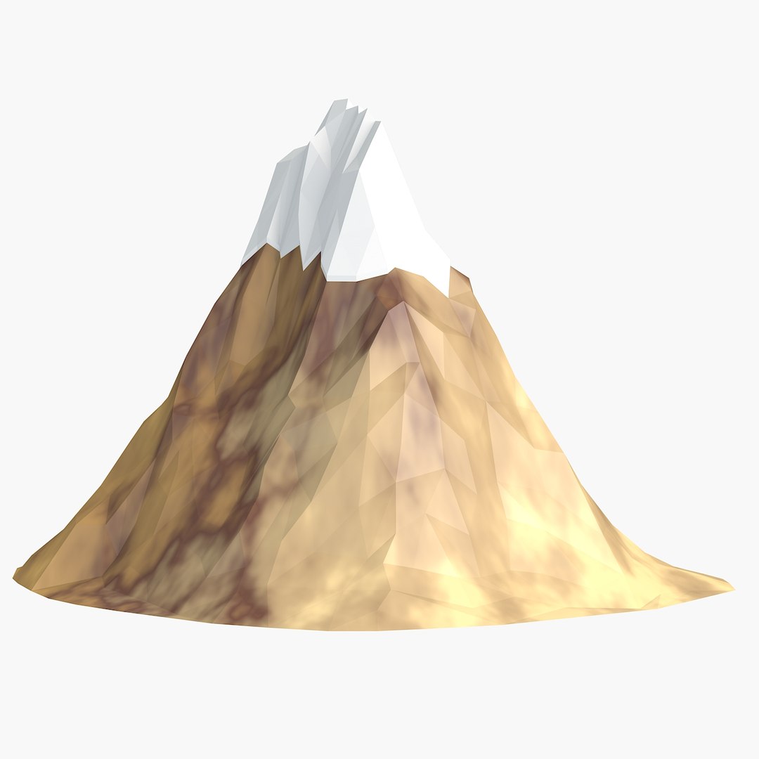 3d Model Of Cartoon Mountain