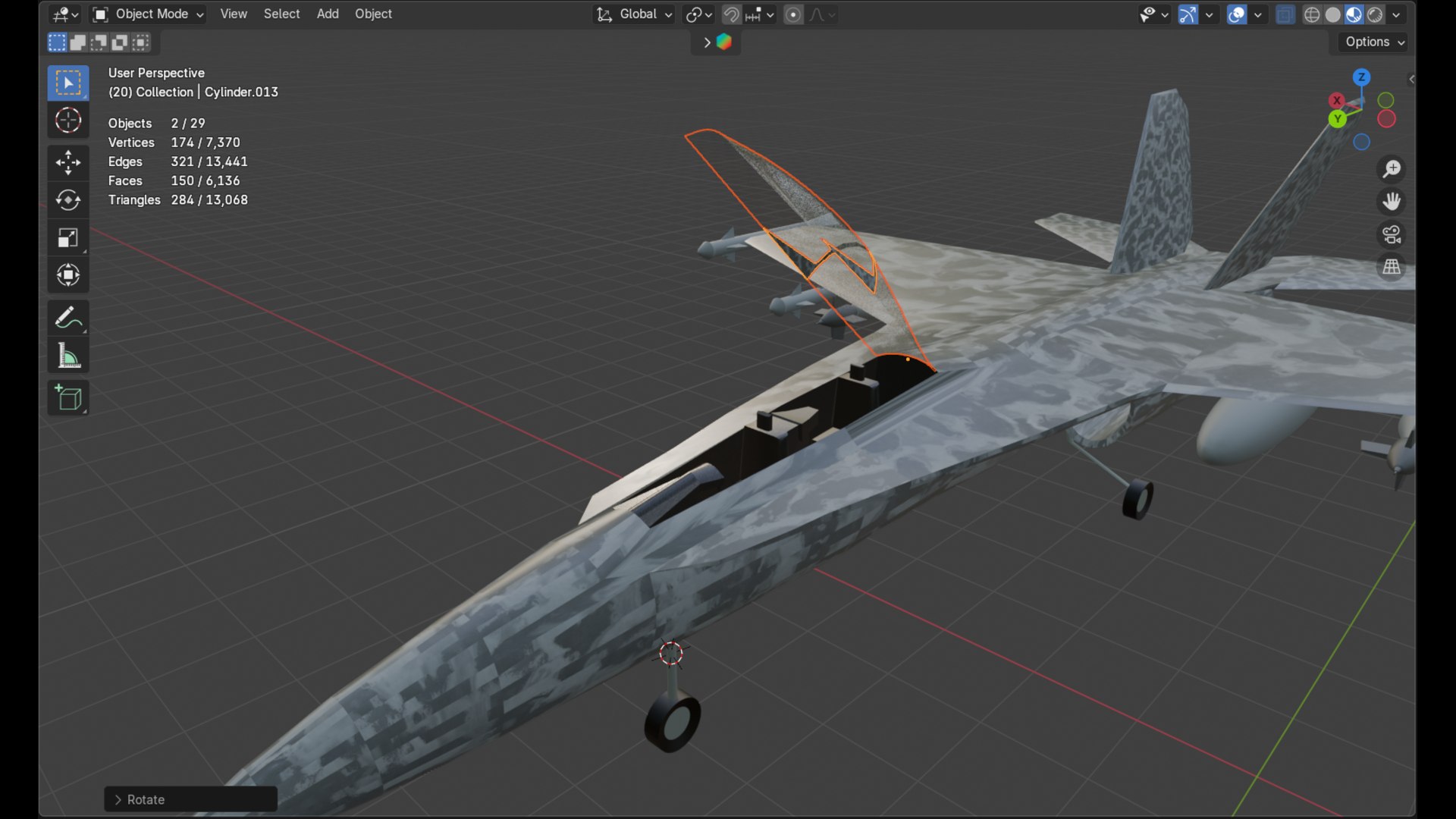 Fa 18 Hornet Aircraft Realistic With Cockpit And Cannopy Installed Missiles And Bombs 3D Model ...