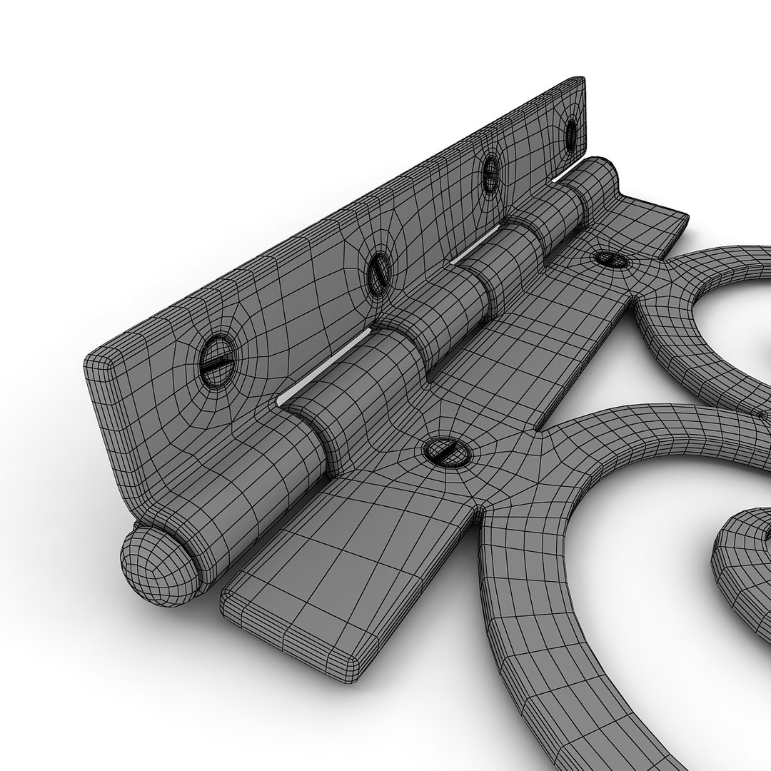 Retro Door Gate Hinge Obj