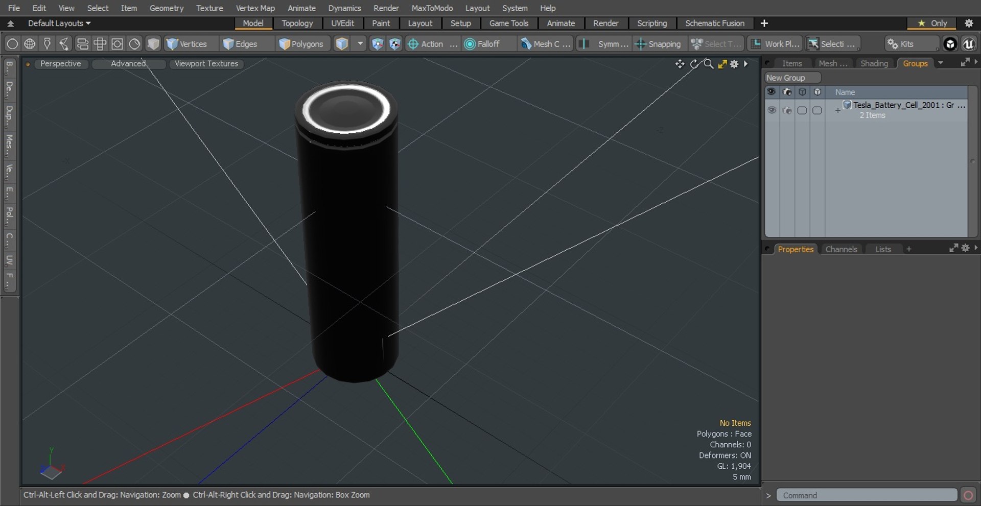 Tesla Battery Cell 2170 3D model - TurboSquid 2071288