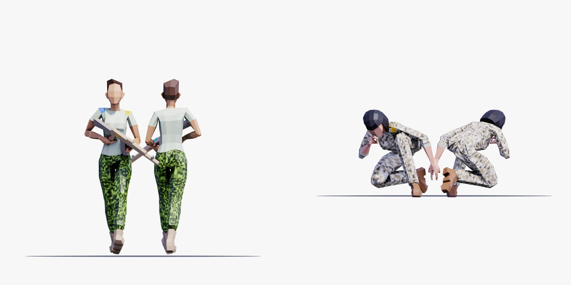 3D Ground Force Soldiers - Rigged And Animated - TurboSquid 2054920