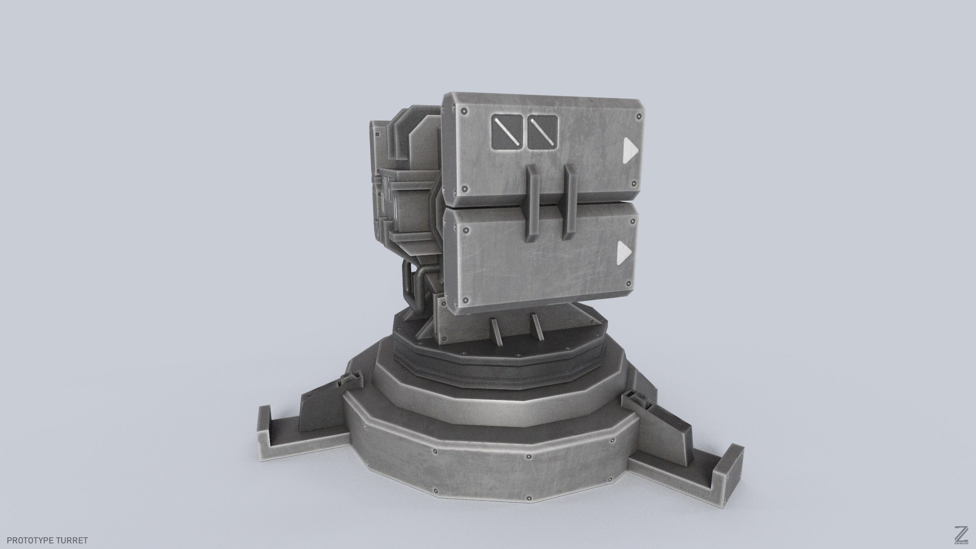 Prototype turret 3D - TurboSquid 2148118