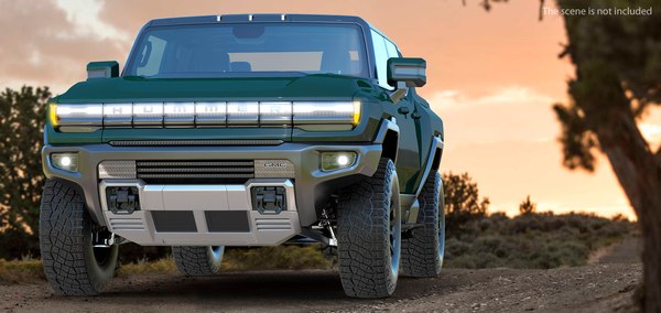 modelo 3d Interior sencillo de la camioneta GMC Hummer EV - TurboSquid ...