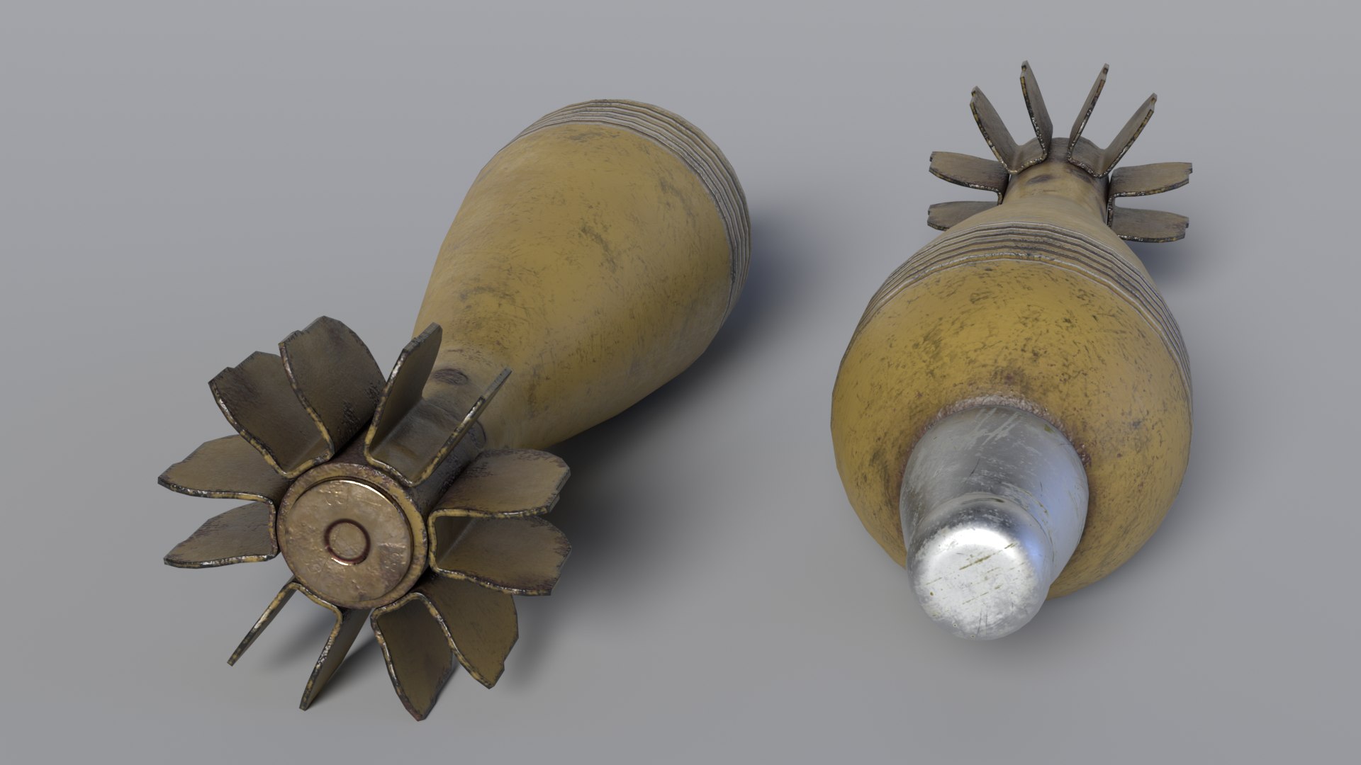 3D mortar projectile model - TurboSquid 1687390
