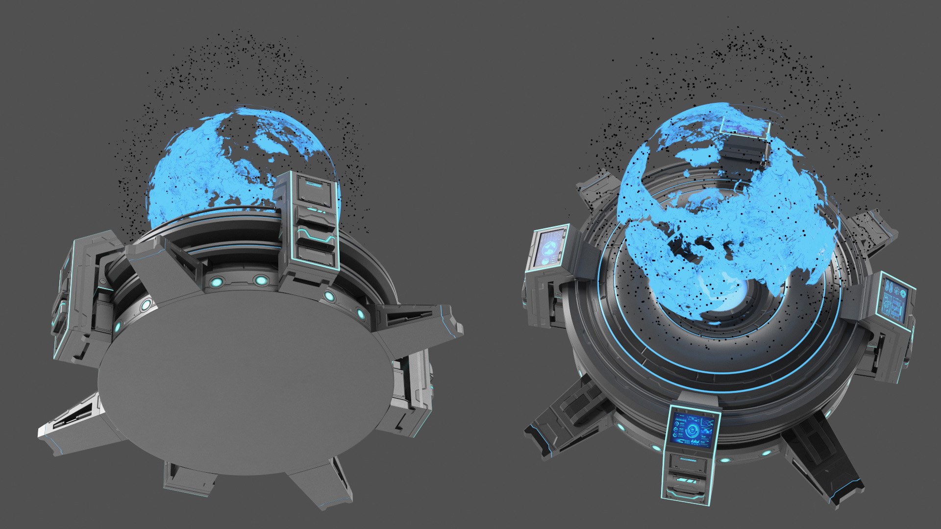 3D Hyper Command Holo Desk - TurboSquid 2292425