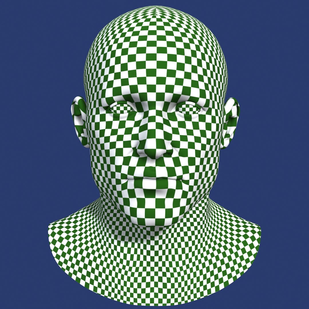 3d Model Polygonal Male Head