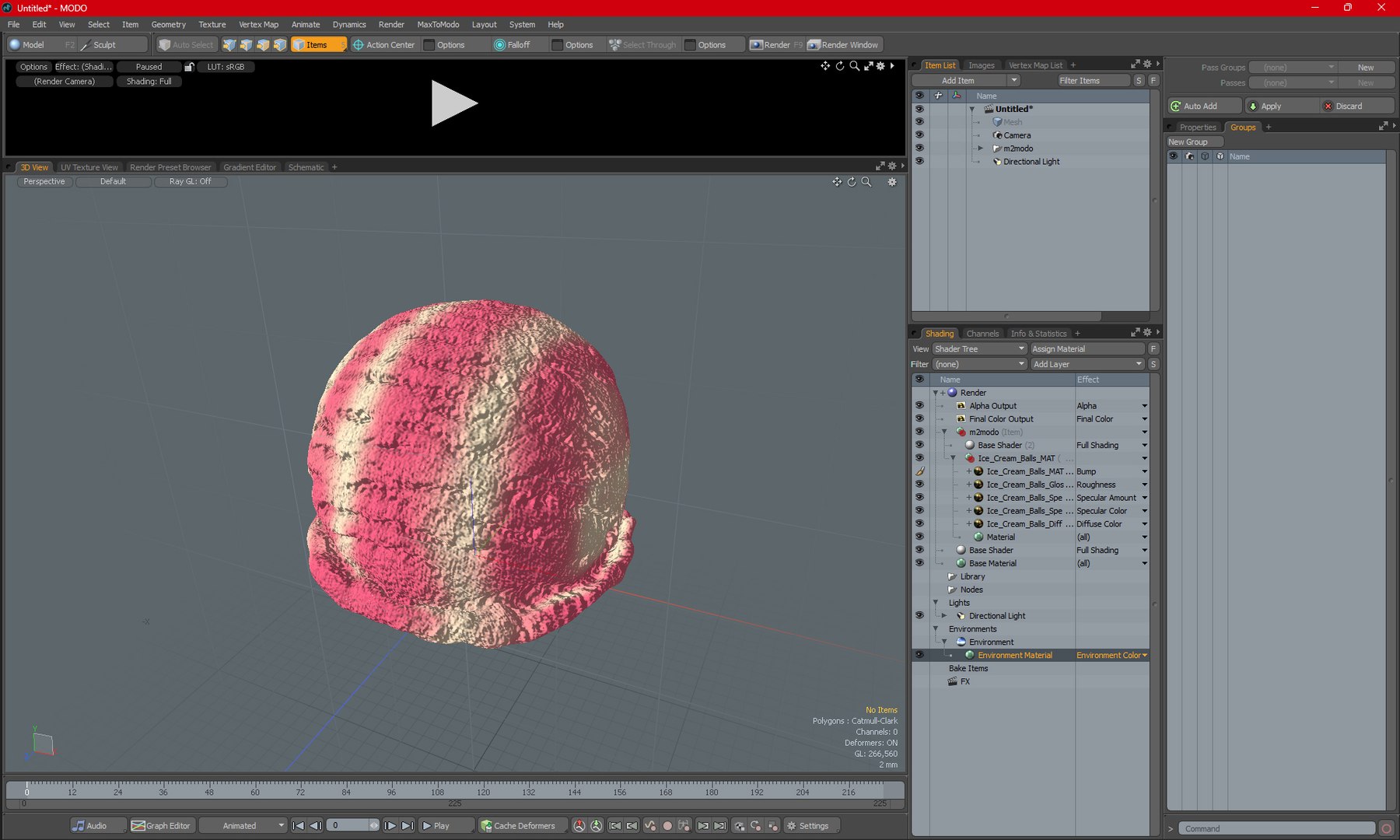 3D Double Flavor Ice Cream Ball - TurboSquid 2233806