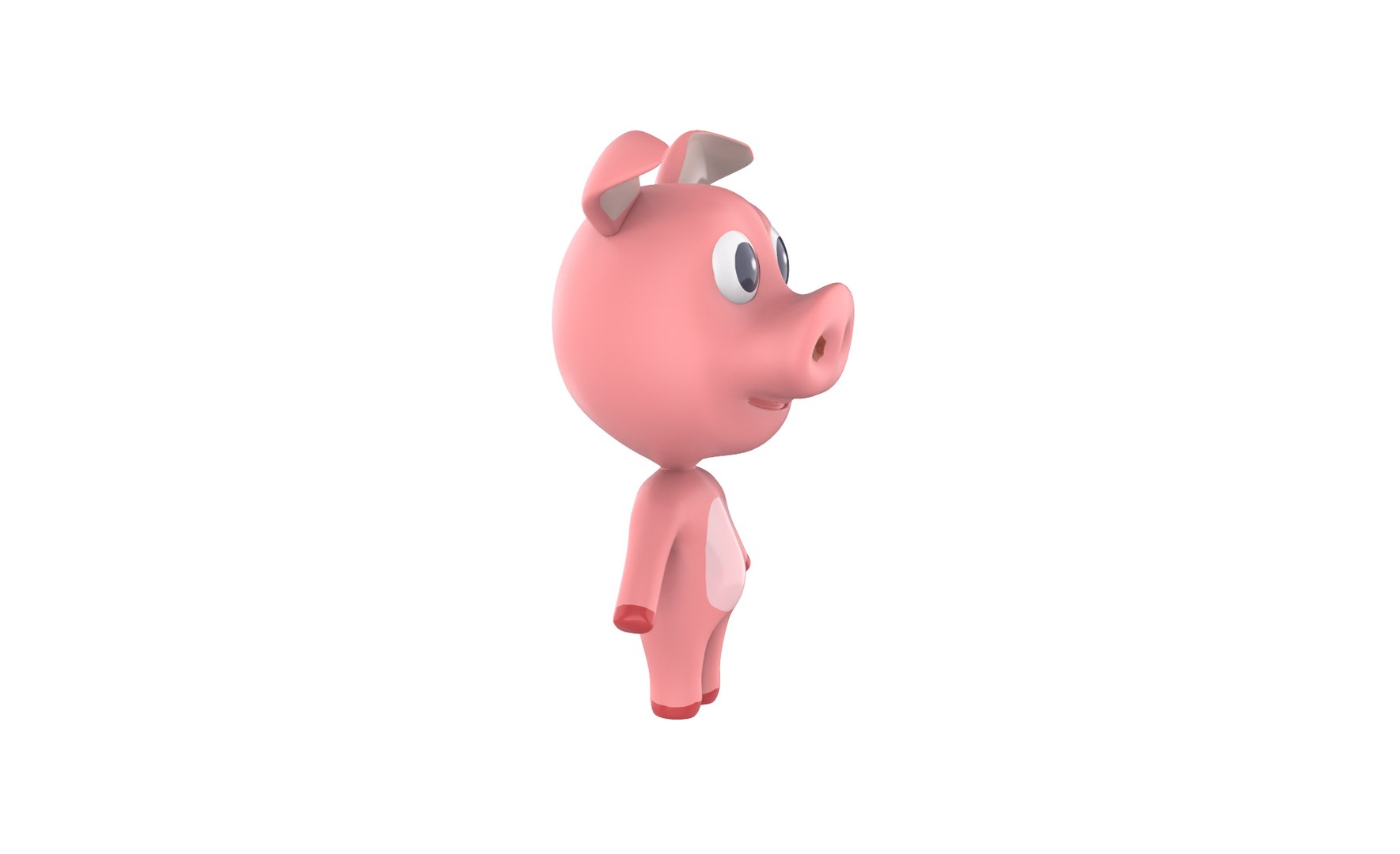 3D Adorable Pig Cartoon Low-poly 3D Model Model - TurboSquid 2203767