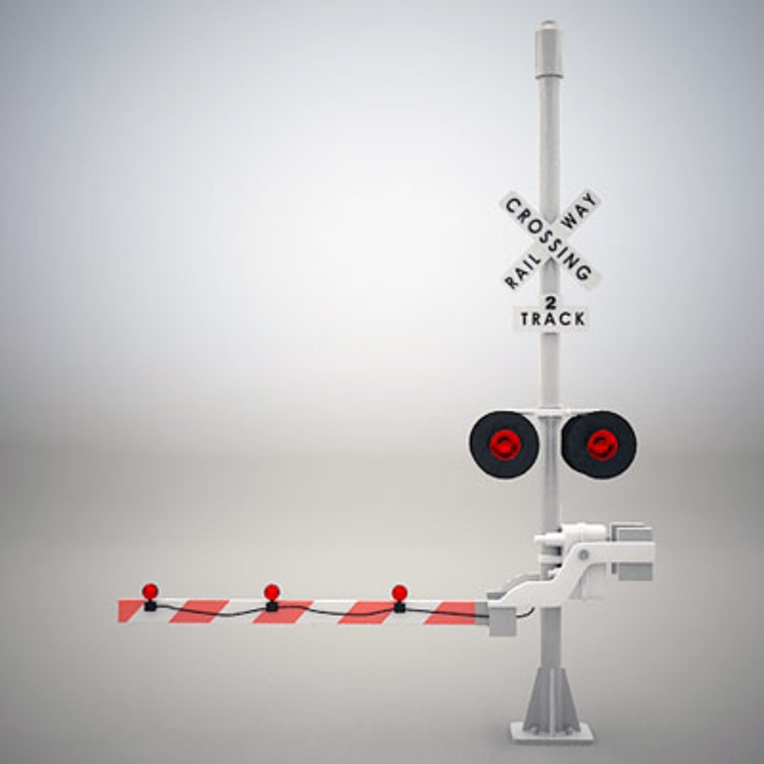 Railroad Crossing Gate 3d Model