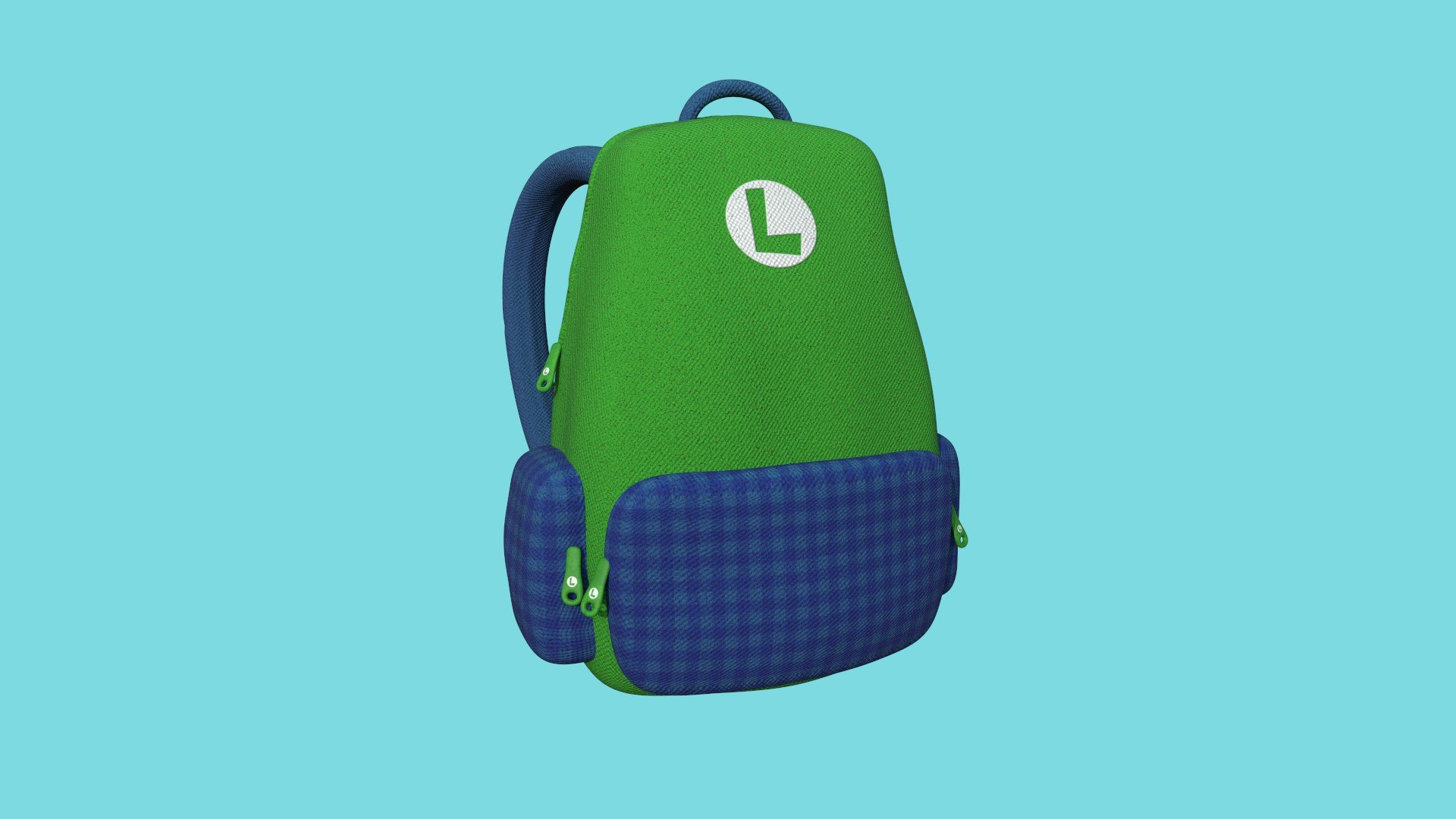 3D Luigi Backpack - Fashion Costume - Character Design - TurboSquid 1715701