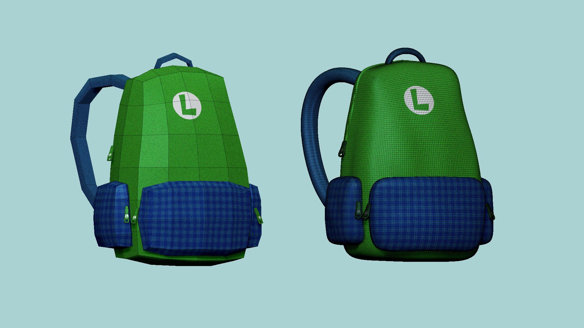 3D Luigi Backpack - Fashion Costume - Character Design - TurboSquid 1715701