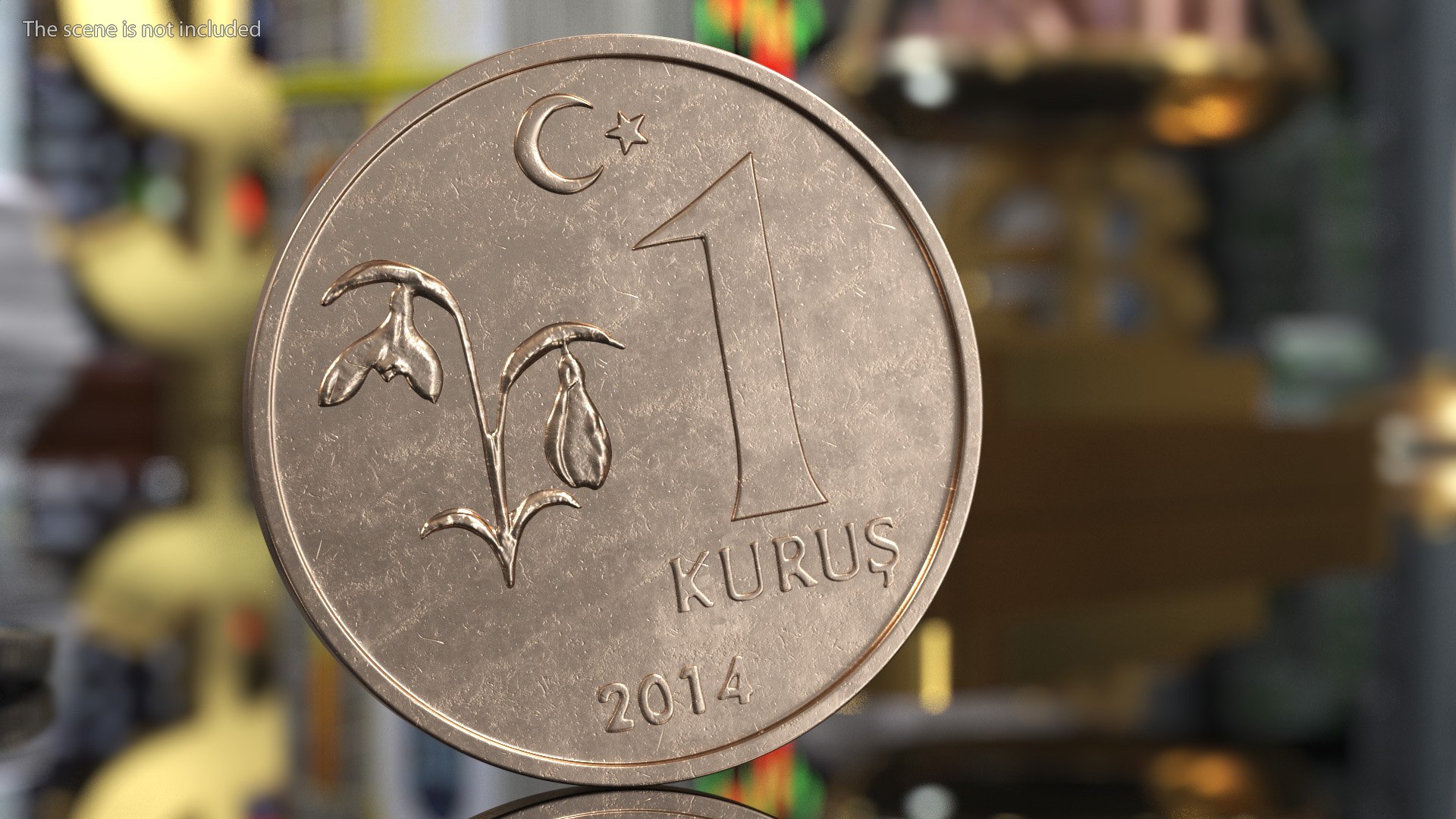 3D One Kurus Coin From Turkey - TurboSquid 1985962