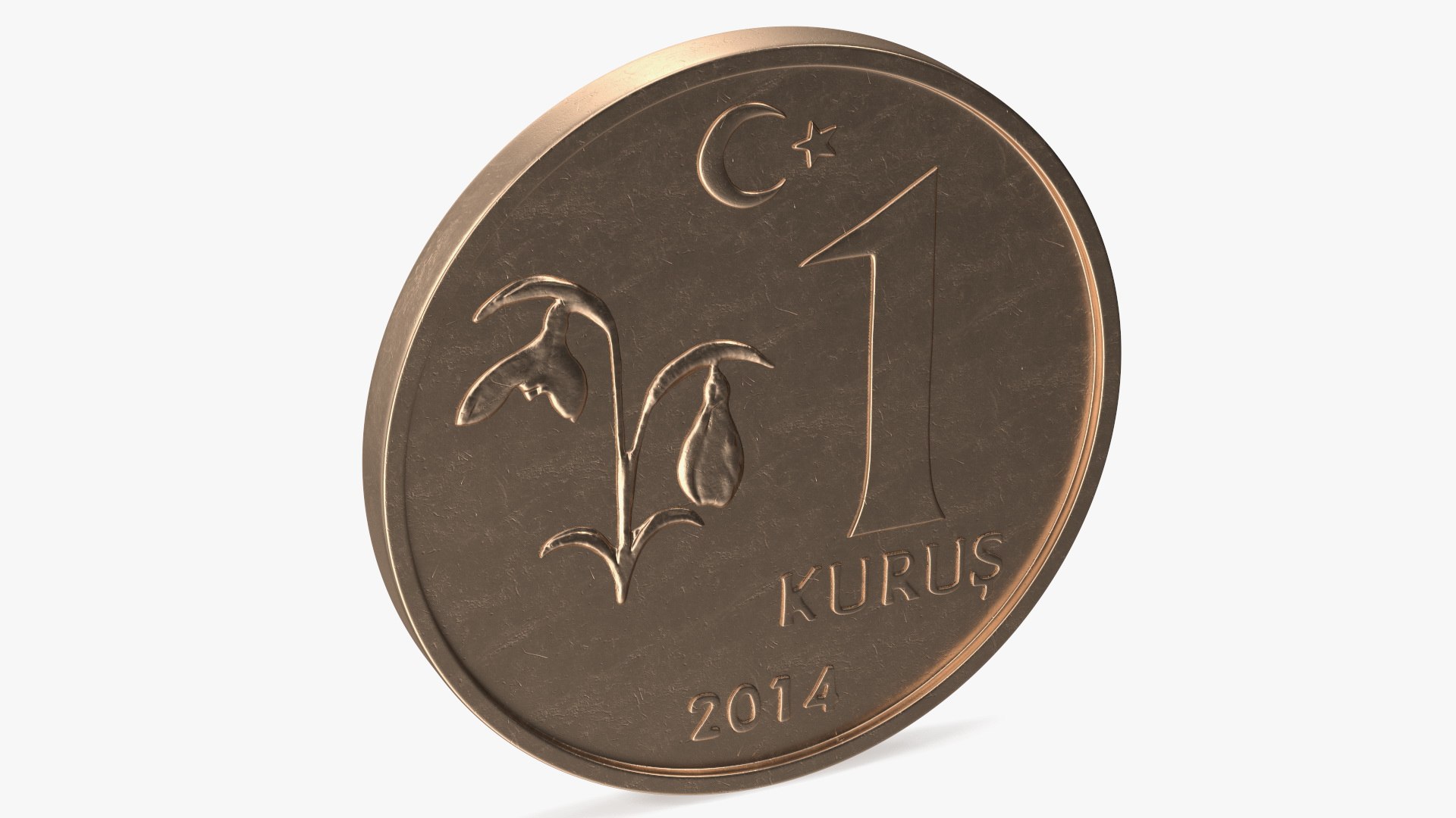 3D One Kurus Coin From Turkey - TurboSquid 1985962