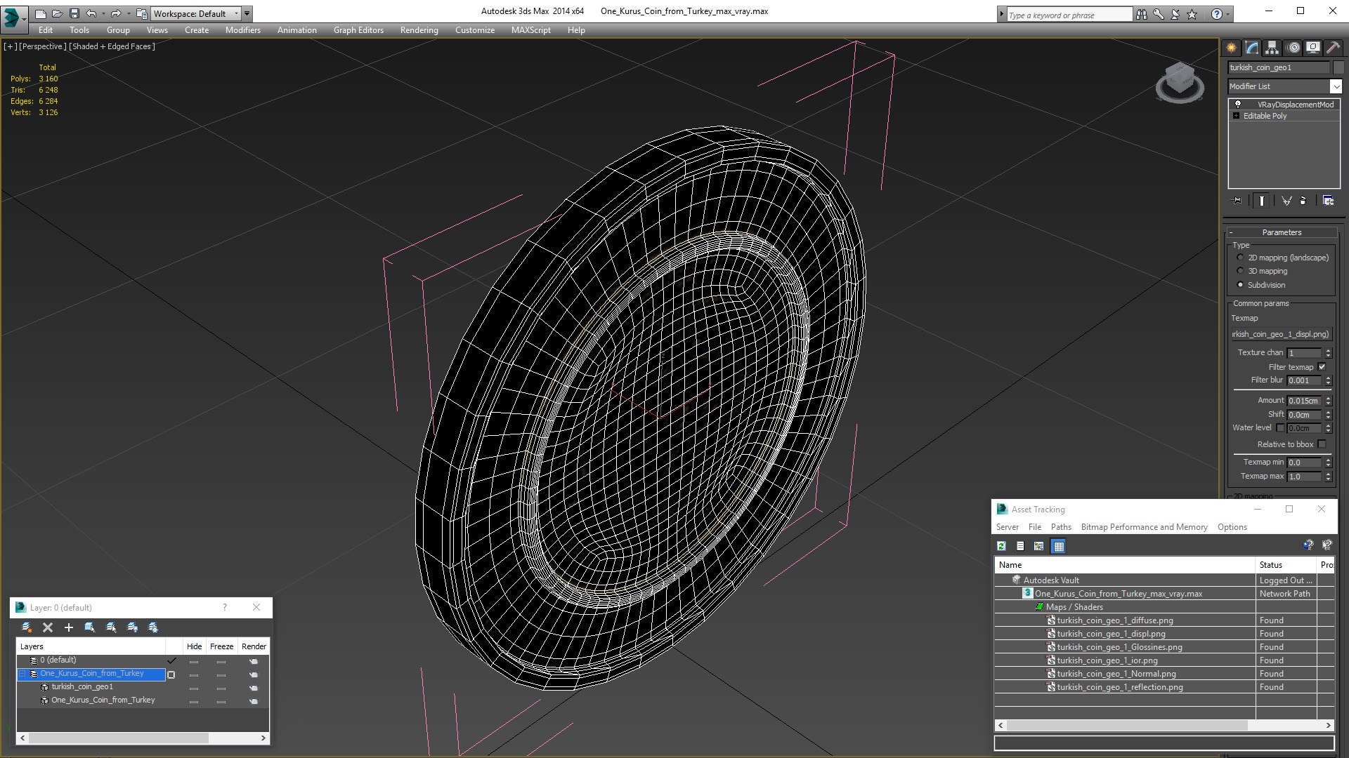 3D One Kurus Coin From Turkey - TurboSquid 1985962