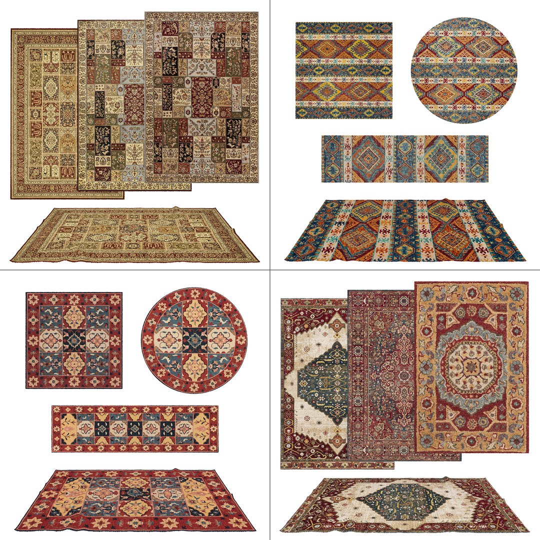 3D 4 in 1 Rug Collection No 25 - TurboSquid 1795435