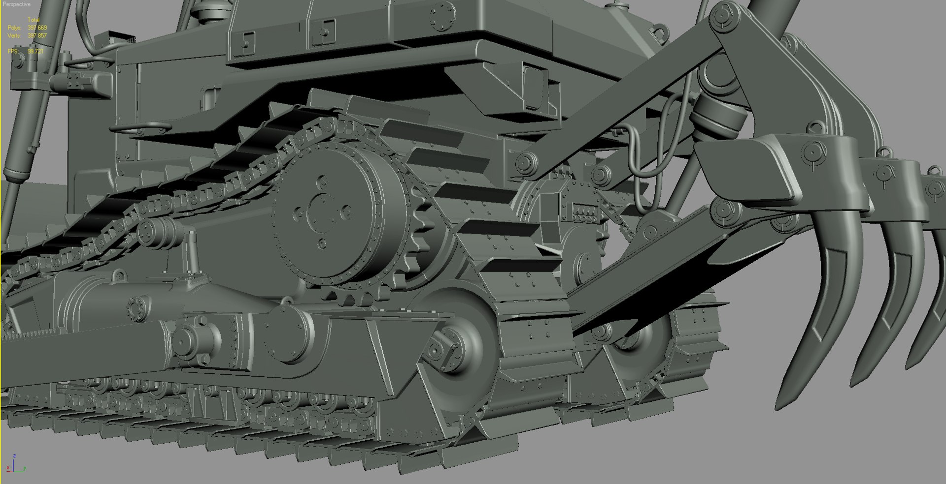3d Model Of Dozer Bulldozer