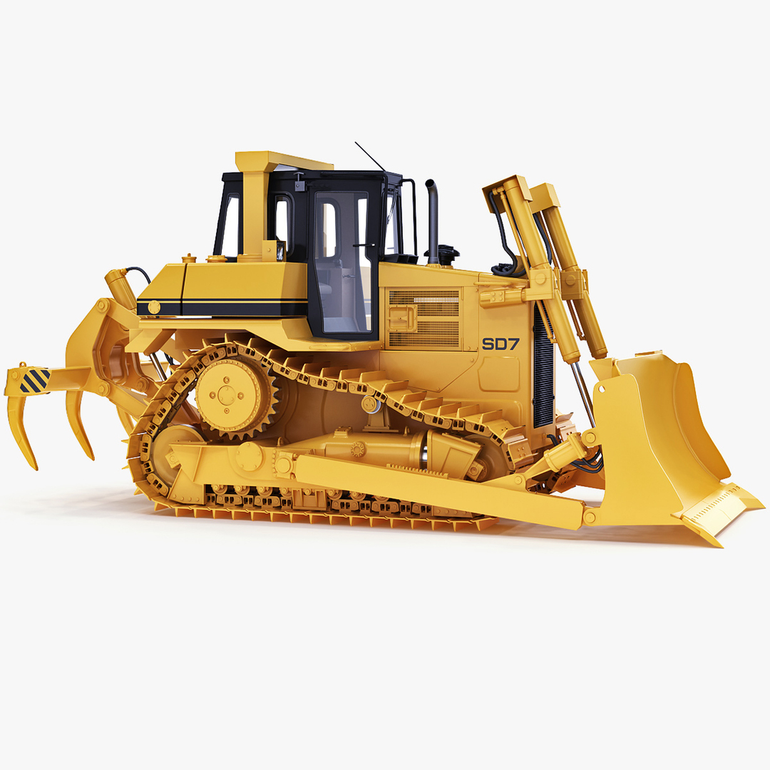 3d model of dozer bulldozer