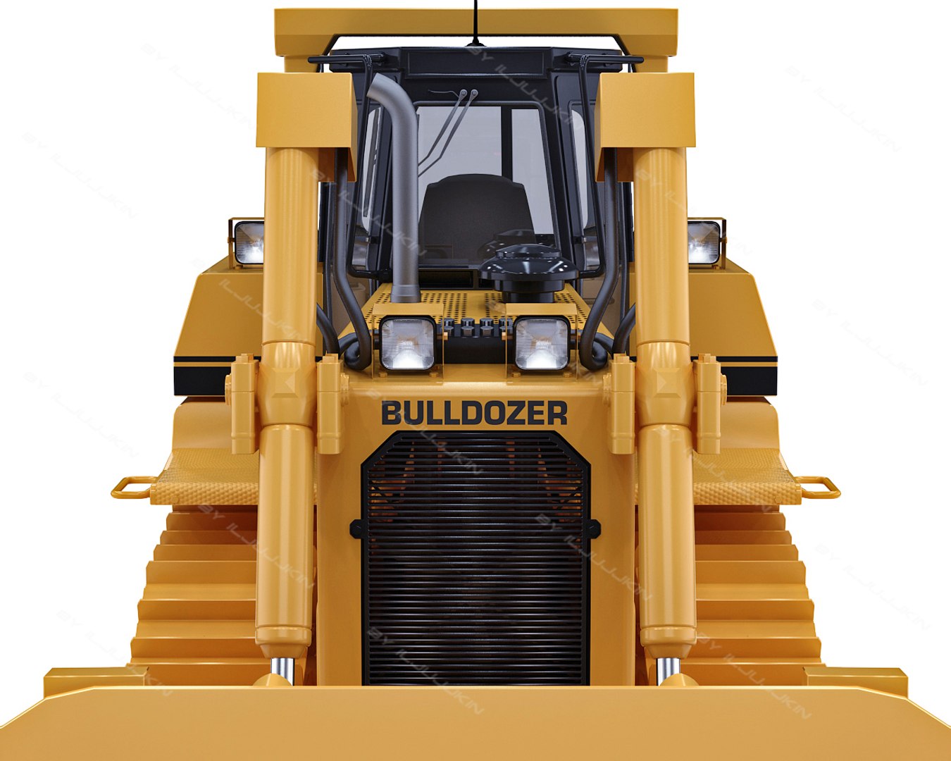 3d model of dozer bulldozer