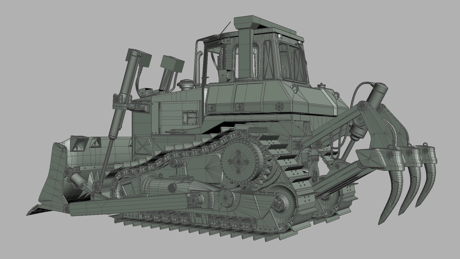 3d model of dozer bulldozer