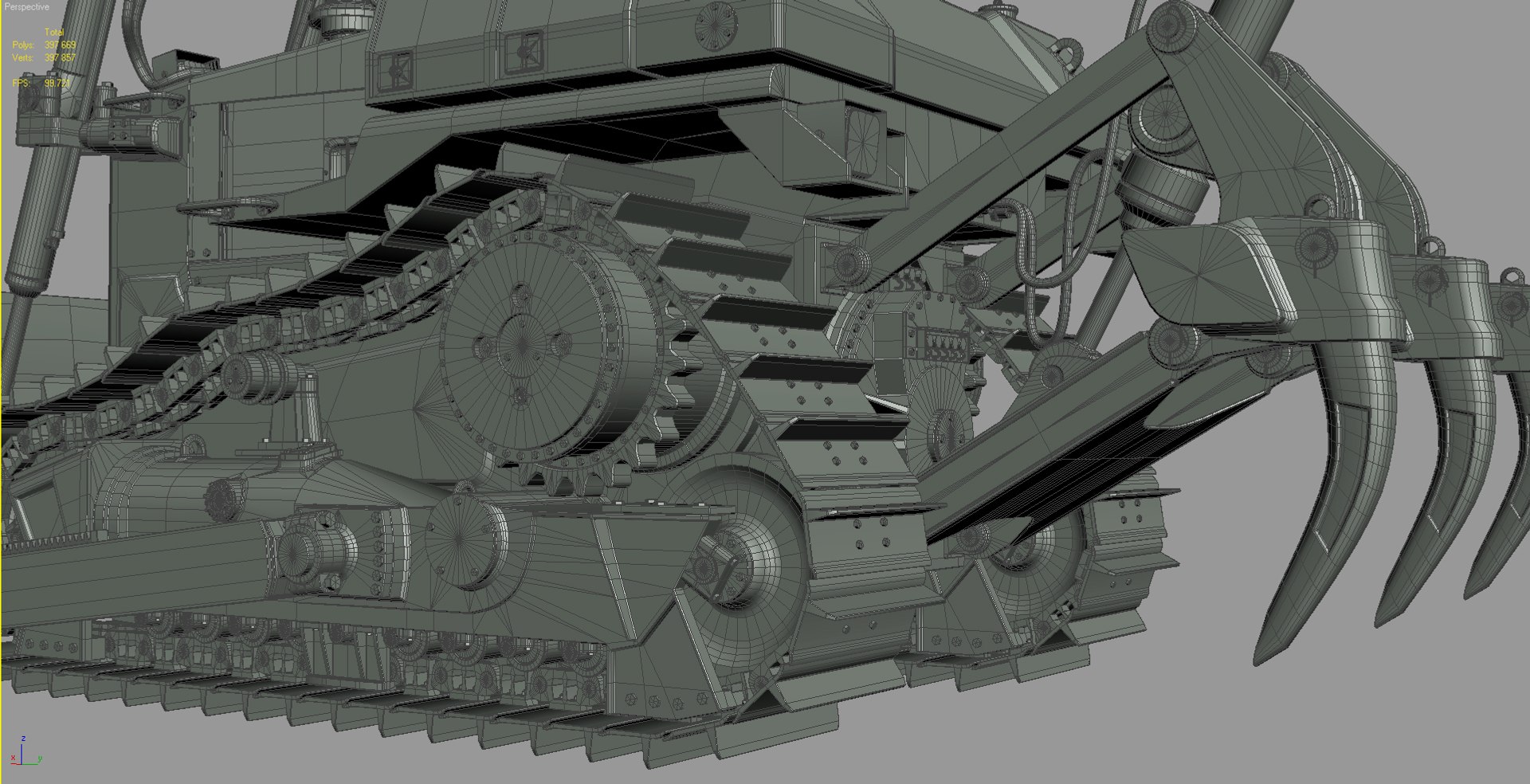 3d Model Of Dozer Bulldozer