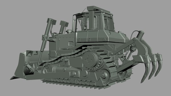 3d model of dozer bulldozer