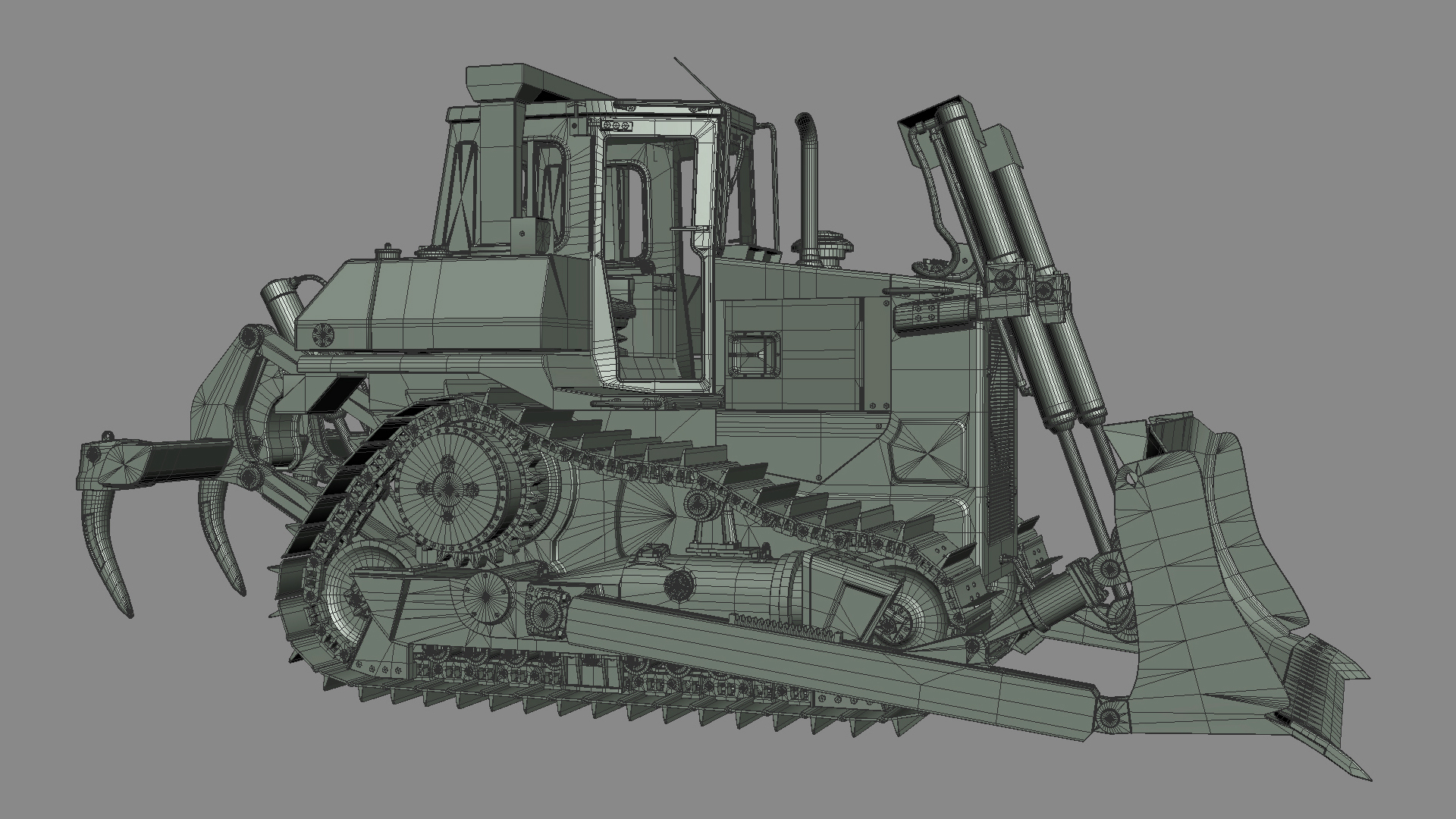 3d model of dozer bulldozer
