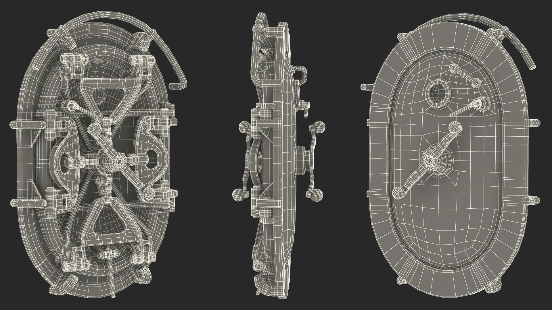 3D Oval Pressure Hatch With Viewing Port Gray - TurboSquid 2396170