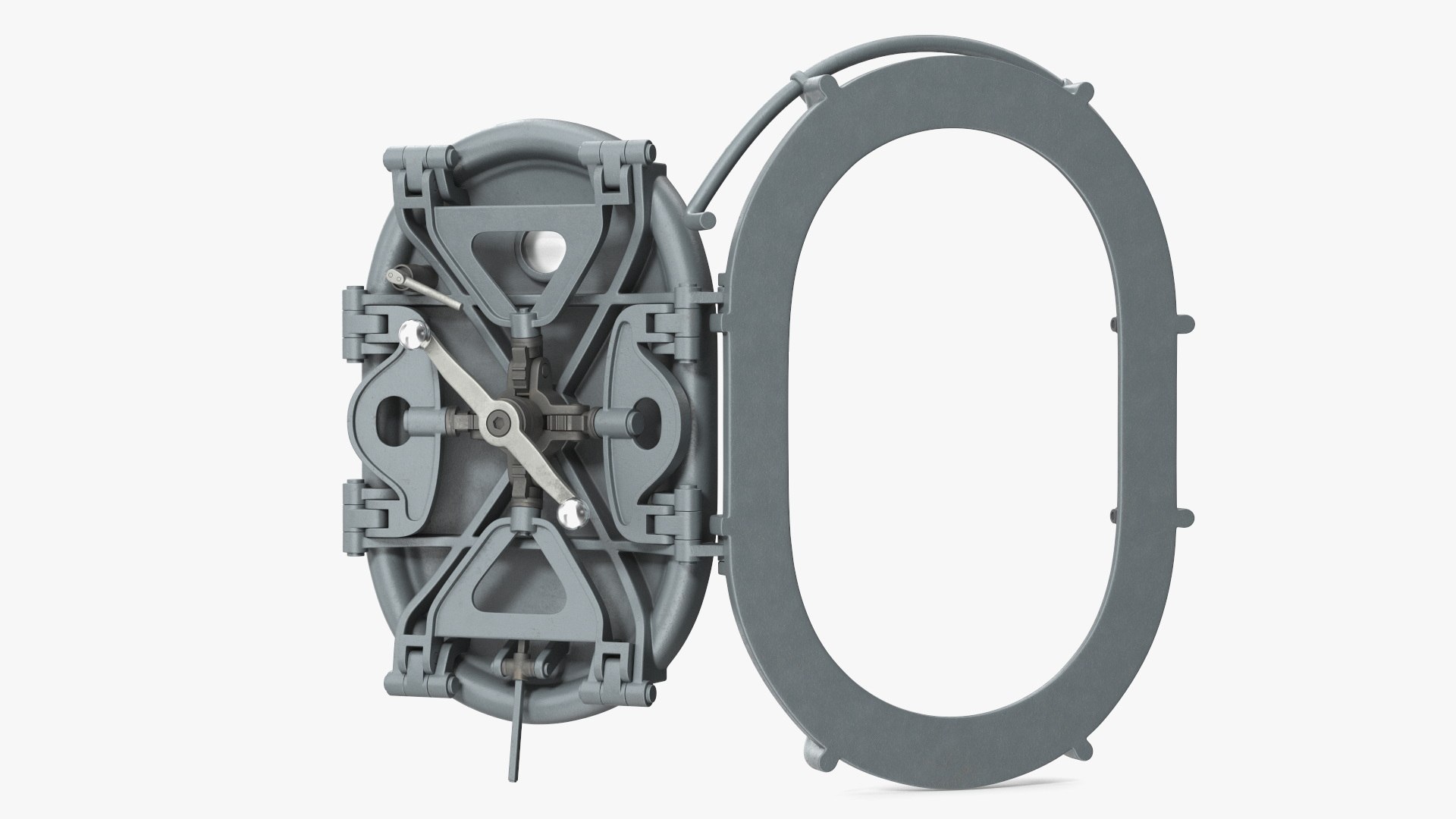 3D Oval Pressure Hatch With Viewing Port Gray - TurboSquid 2396170