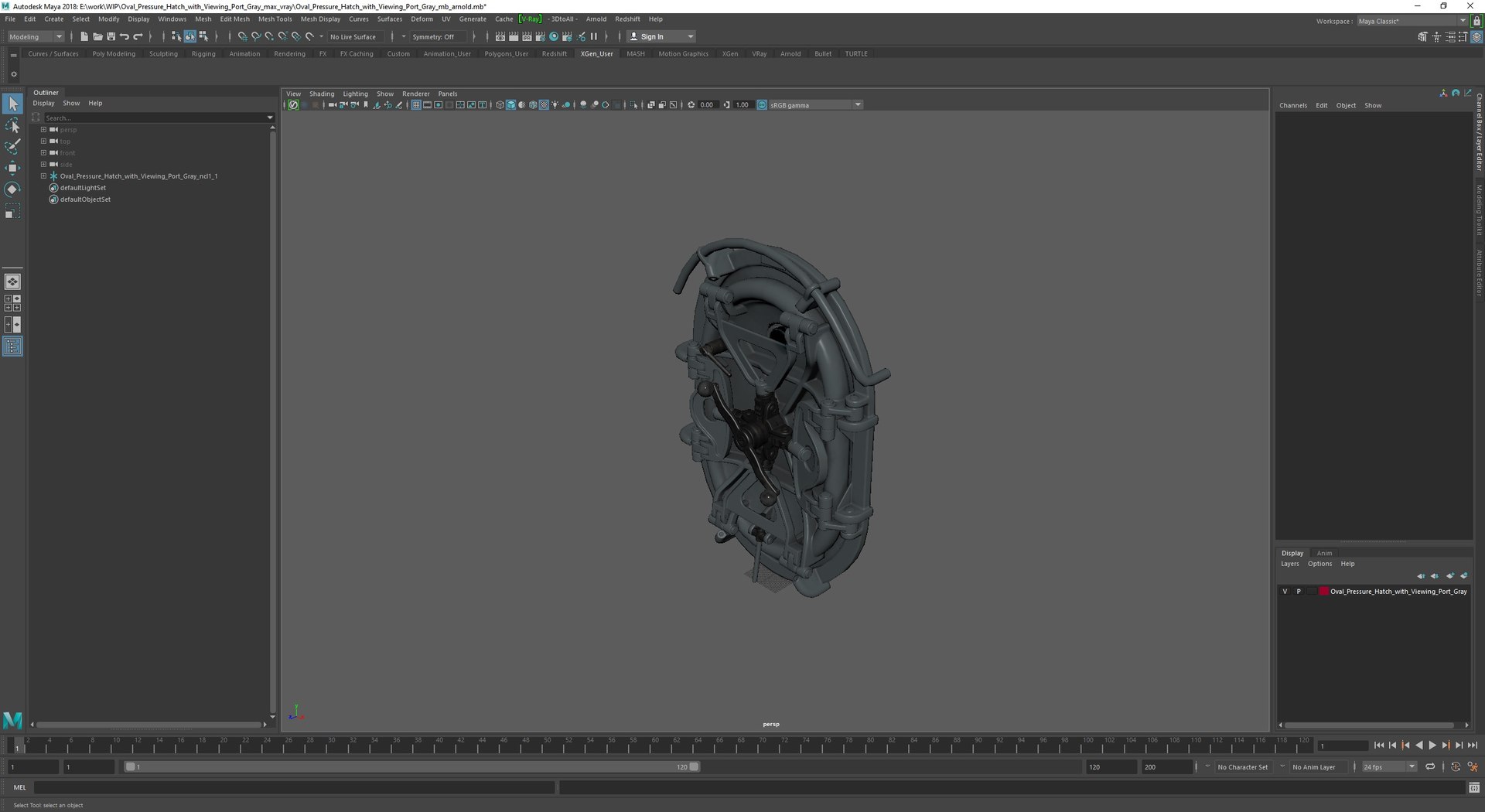 3D Oval Pressure Hatch With Viewing Port Gray - TurboSquid 2396170