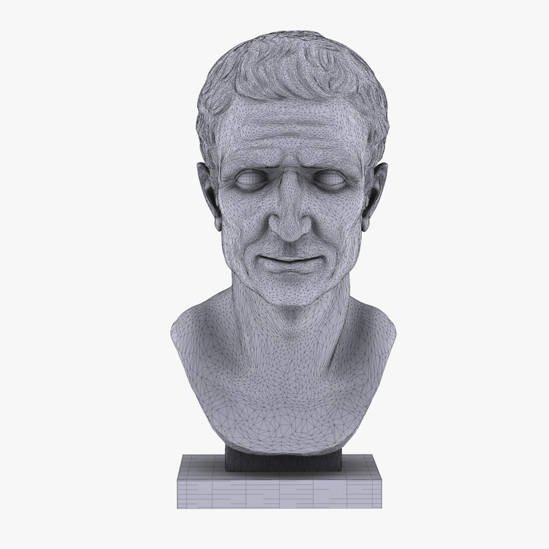 3d Model Of Bust Julius Caesar