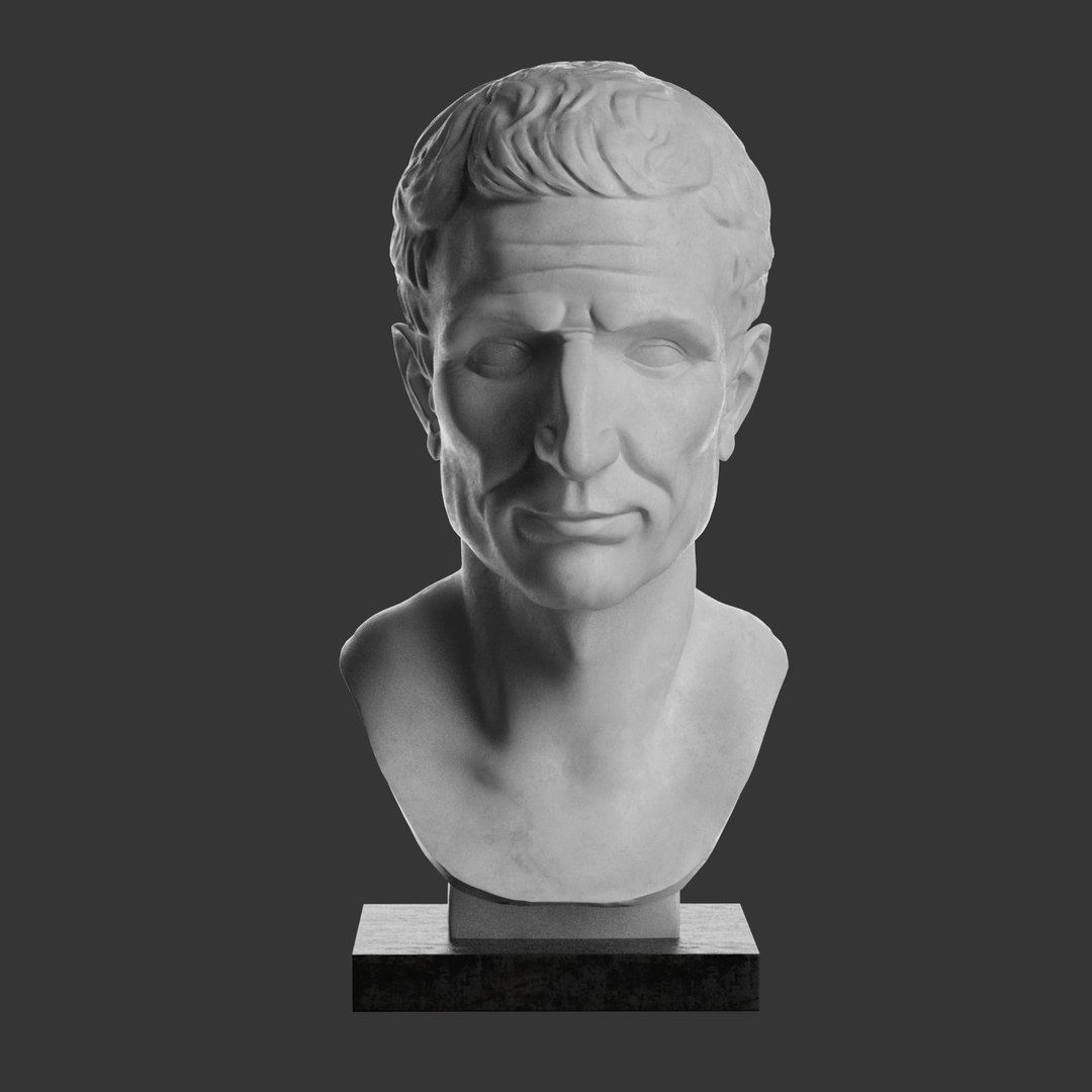 3d Model Of Bust Julius Caesar