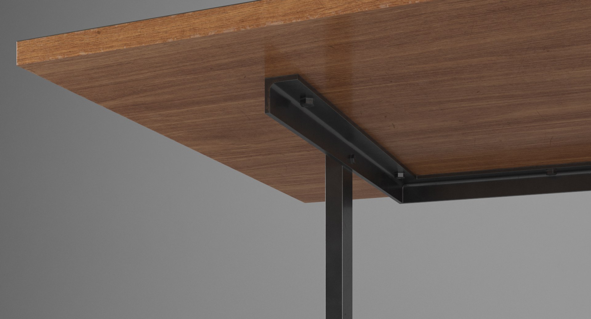 3D Mid-century Writing Desk Formica - TurboSquid 1174181