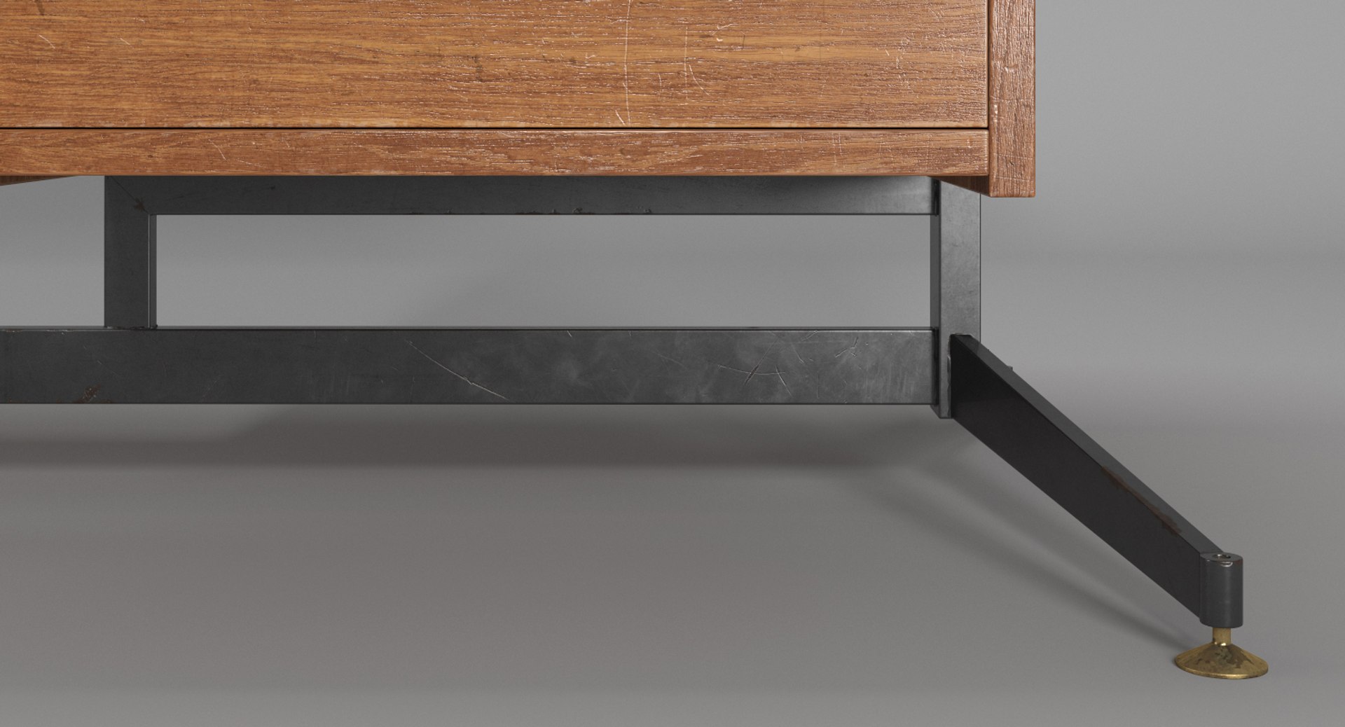 3D Mid-century Writing Desk Formica - TurboSquid 1174181