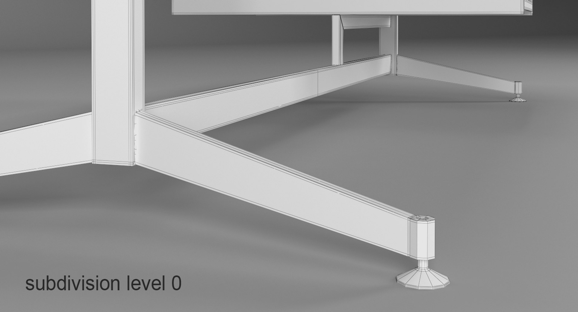 3D Mid-century Writing Desk Formica - TurboSquid 1174181