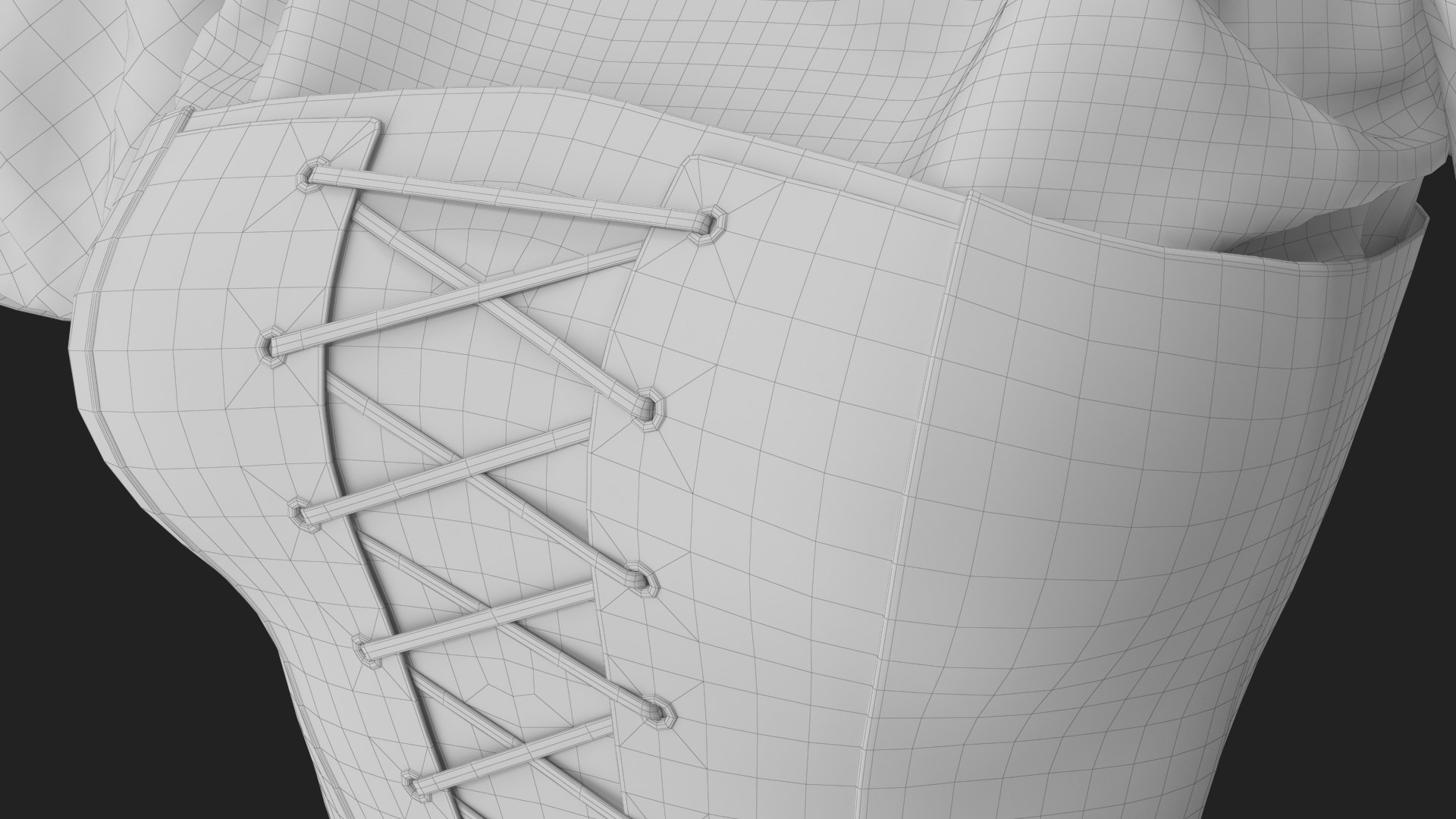 3D Blouse With Corset 4 Model - TurboSquid 2124495