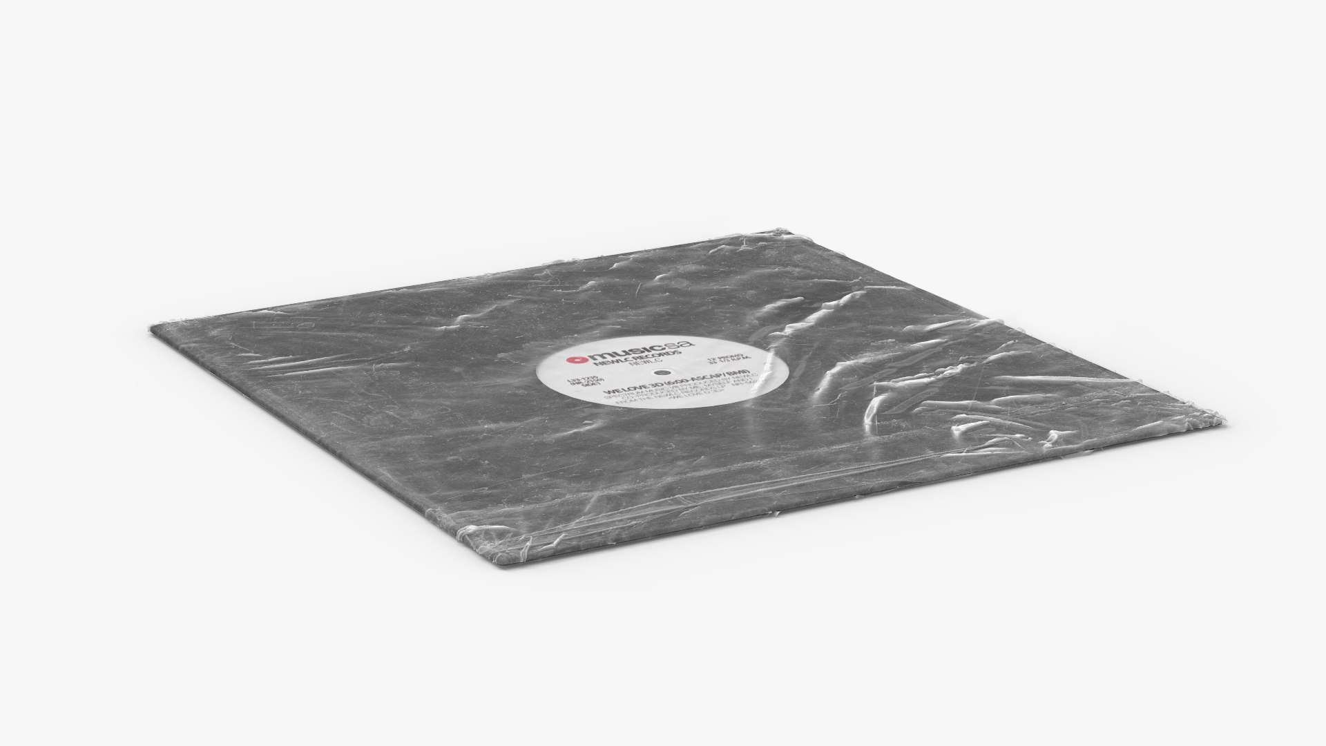3D Vinyl Disc Record With Plastic Envelope Film - TurboSquid 2159571