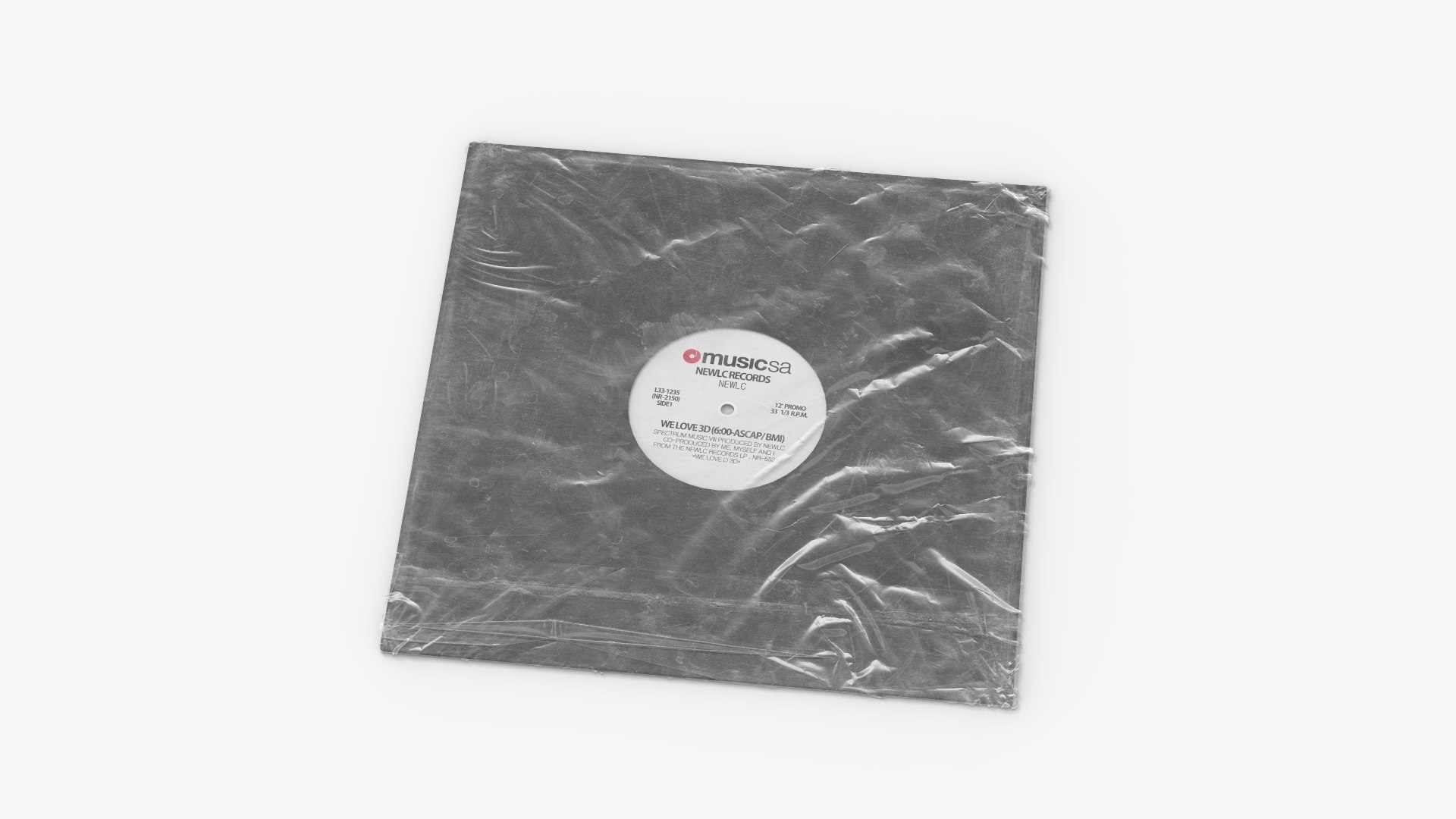 3D Vinyl Disc Record With Plastic Envelope Film - TurboSquid 2159571