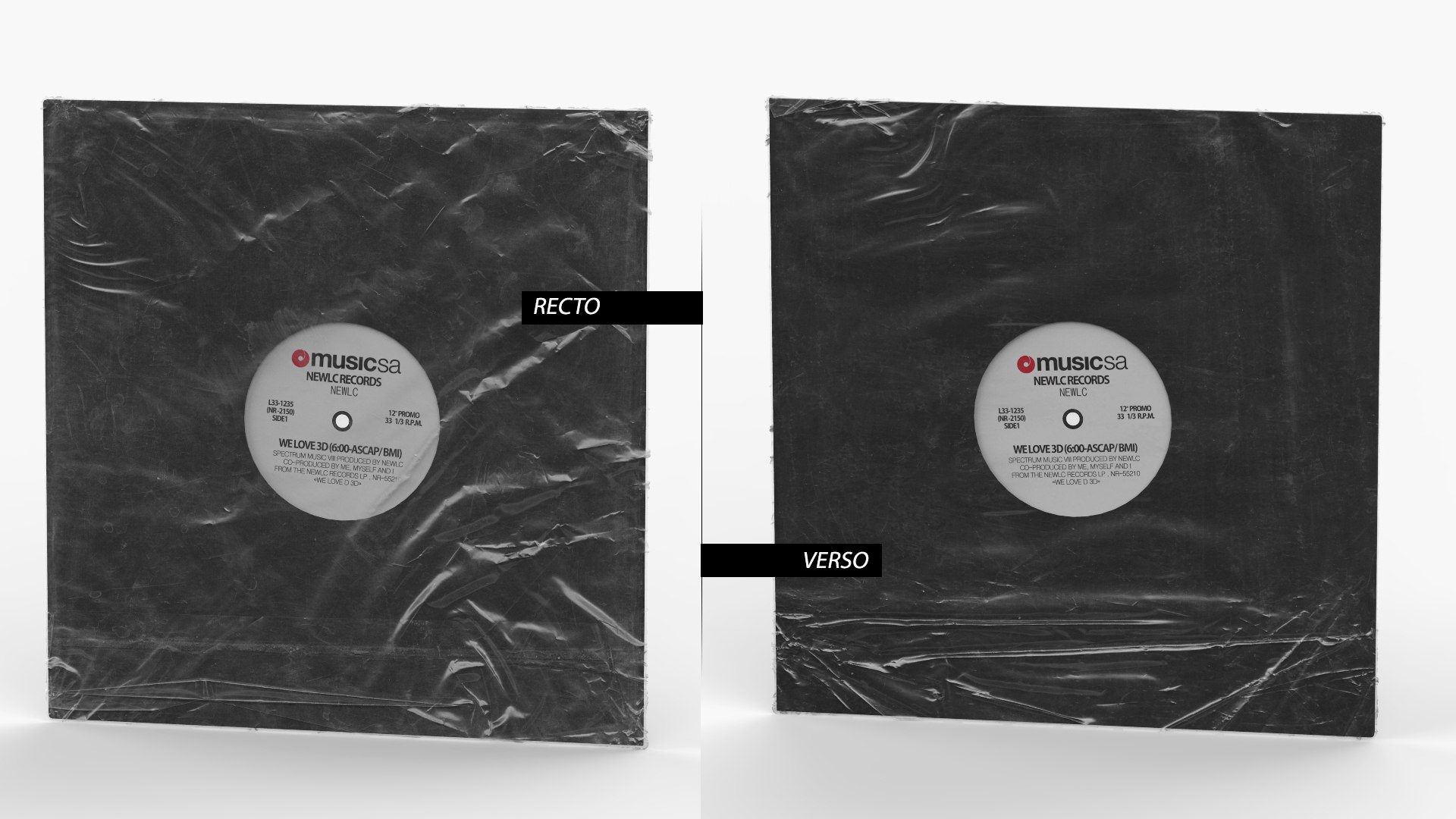 3D Vinyl Disc Record With Plastic Envelope Film - TurboSquid 2159571