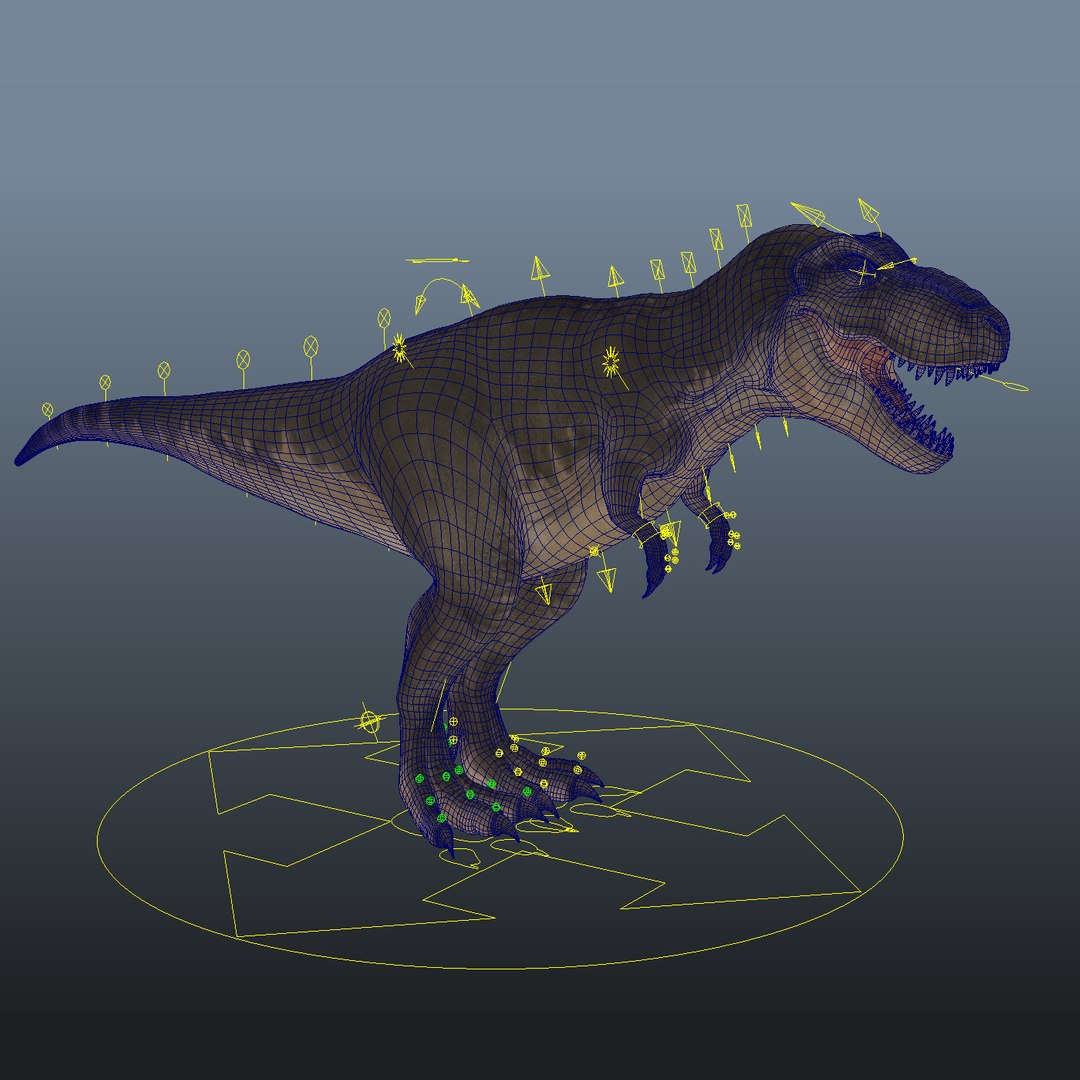 tyrannosaurus rex rigged trex 3d ma