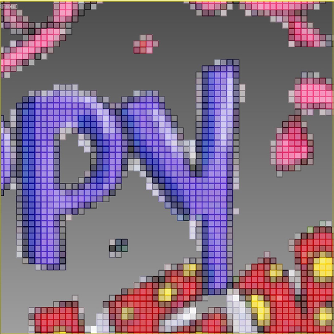 Pixelated Merry Christmas 3d Model