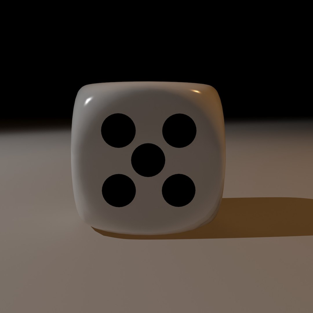 3d Model Of Dice 6 Sided