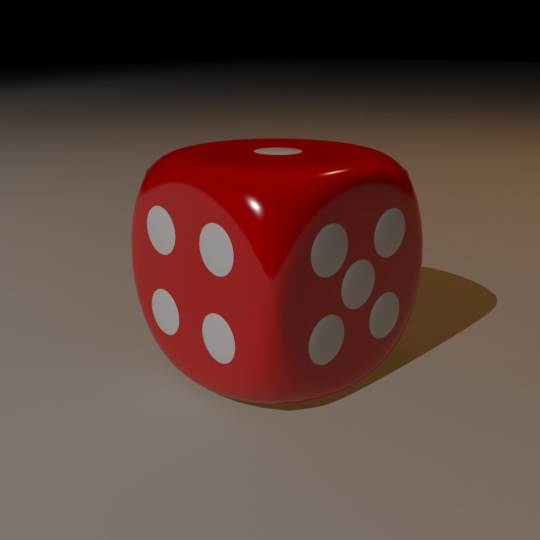 3d Model Of Dice 6 Sided