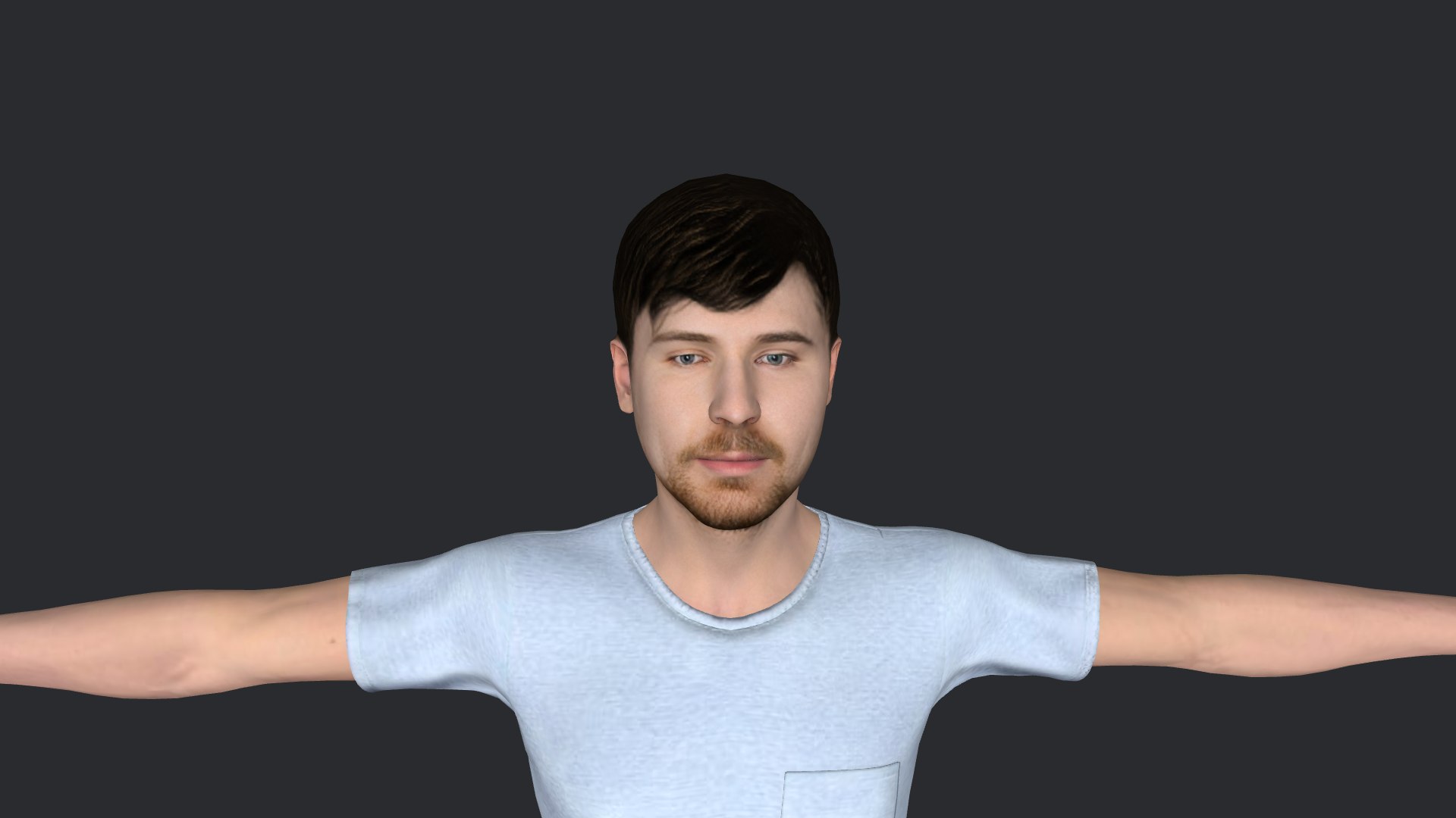 3D Model Mr Beast Hyper Realistic Full Body Fully Rigged 3D Character ...