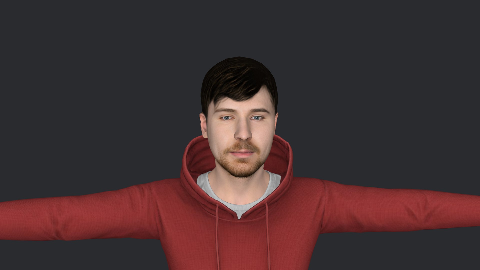 3D Model Mr Beast Hyper Realistic Full Body Fully Rigged 3D Character ...