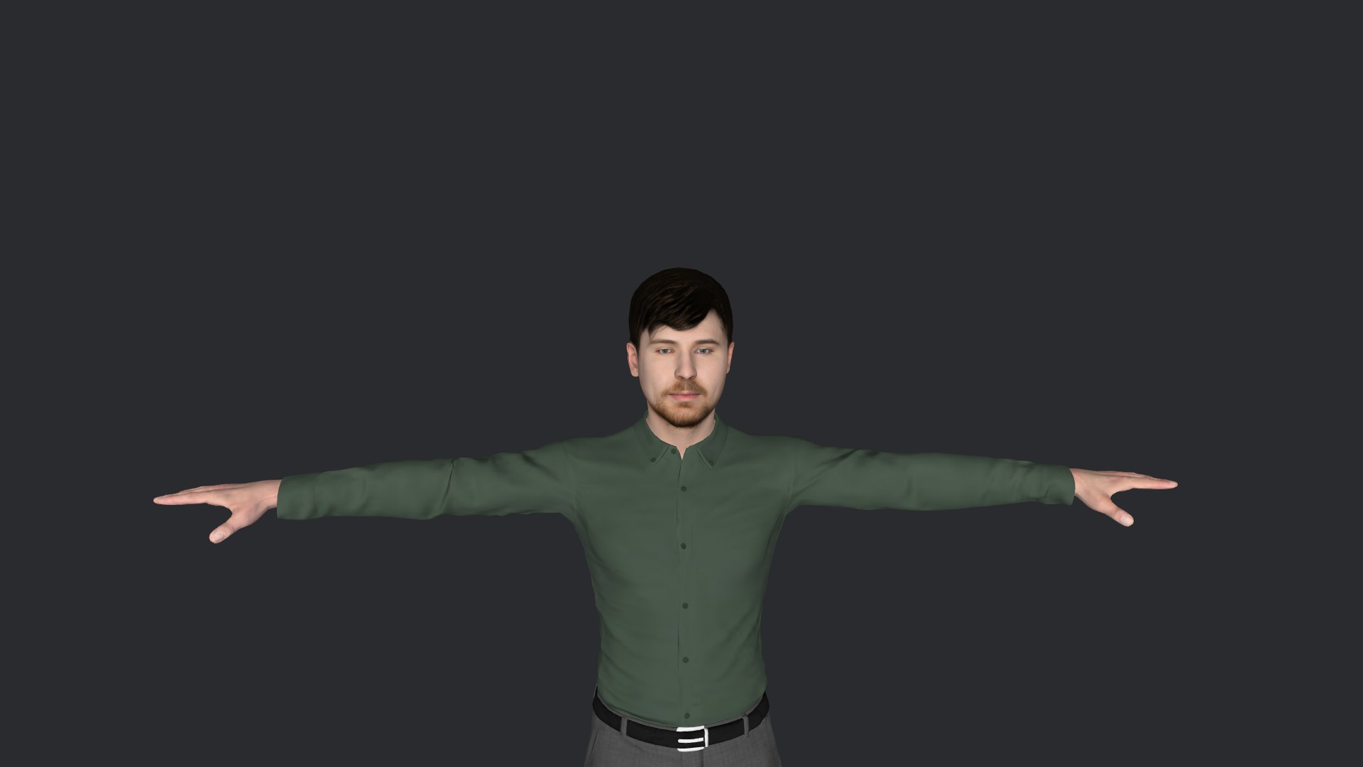 3D Model Mr Beast Hyper Realistic Full Body Fully Rigged 3D Character ...