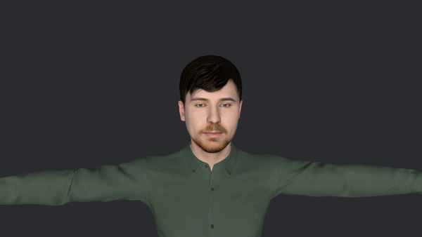 modelo 3d Mr Beast Personaje 3D hiperrealista de cuerpo completo y ...