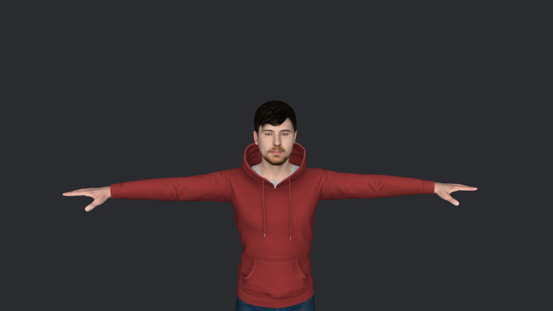 3D Model Mr Beast Hyper Realistic Full Body Fully Rigged 3D Character ...